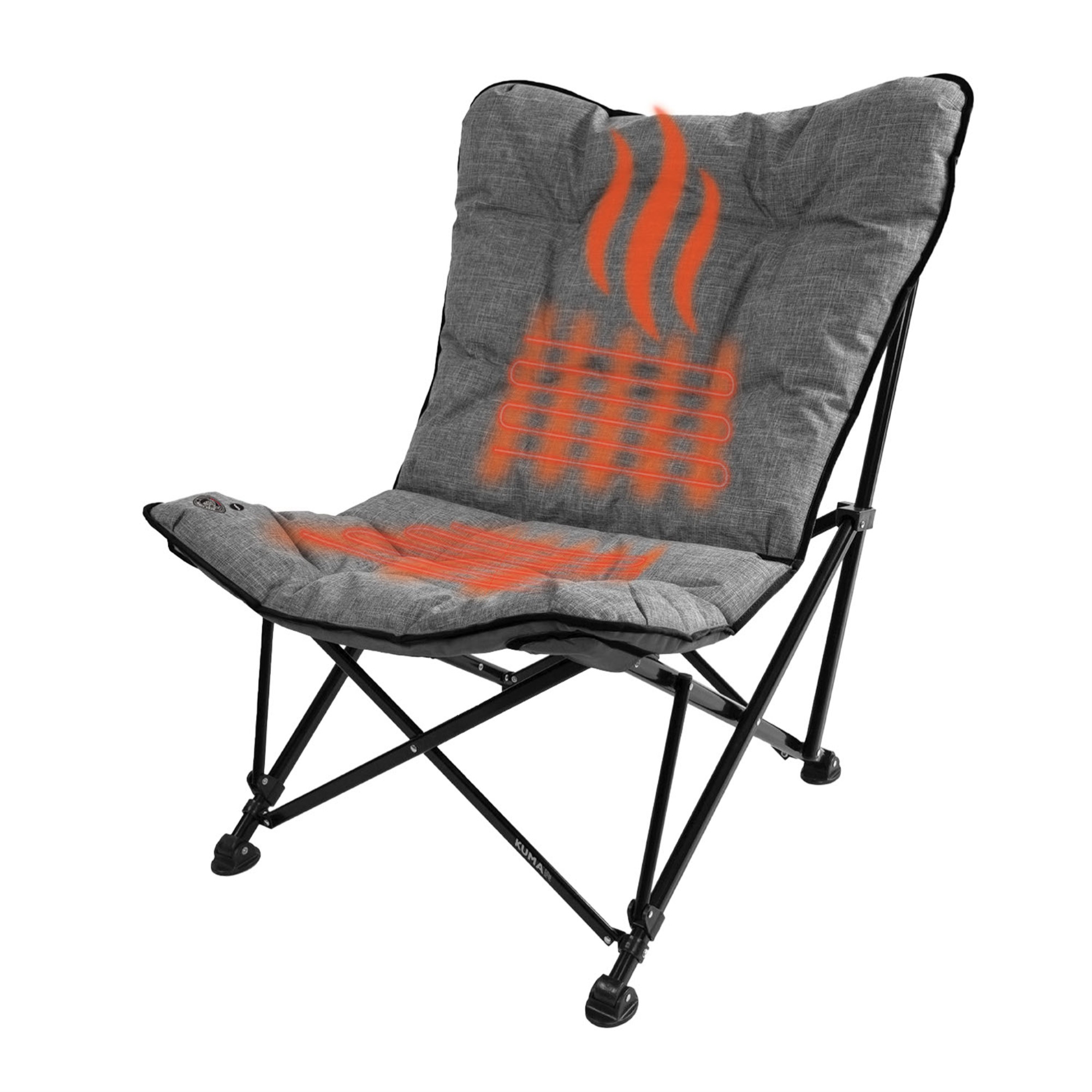 KUMA 897-KM-ACHS-HG Heated Aurora Chair with Power Bank & Bluetooth ...