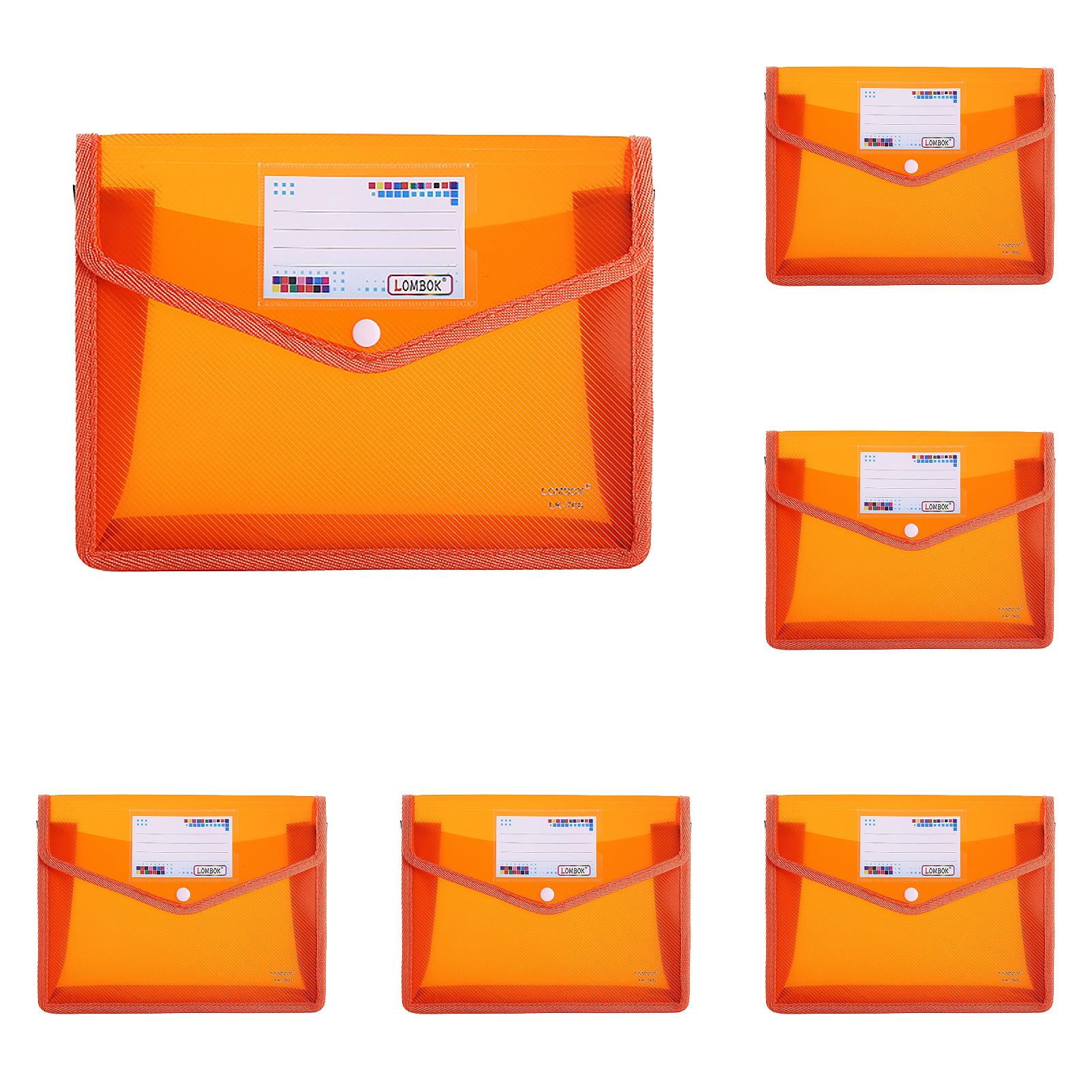 KUMHONW 10 Pack Folders Plastic Envelopes, Clear Plastic File Folder ...