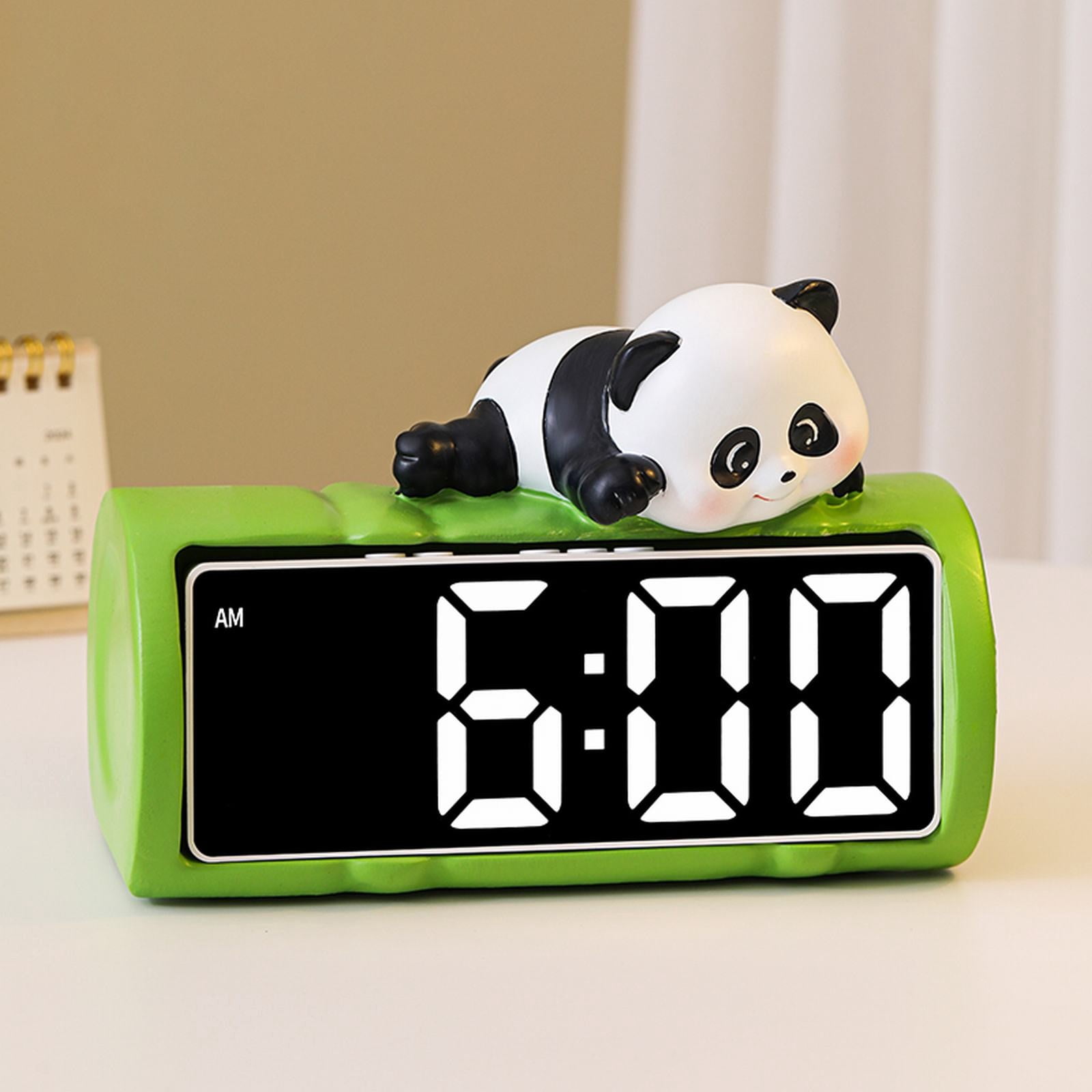 KUMHONW Digital Alarm Clock Large Display Innovative Panda Table Clock ...