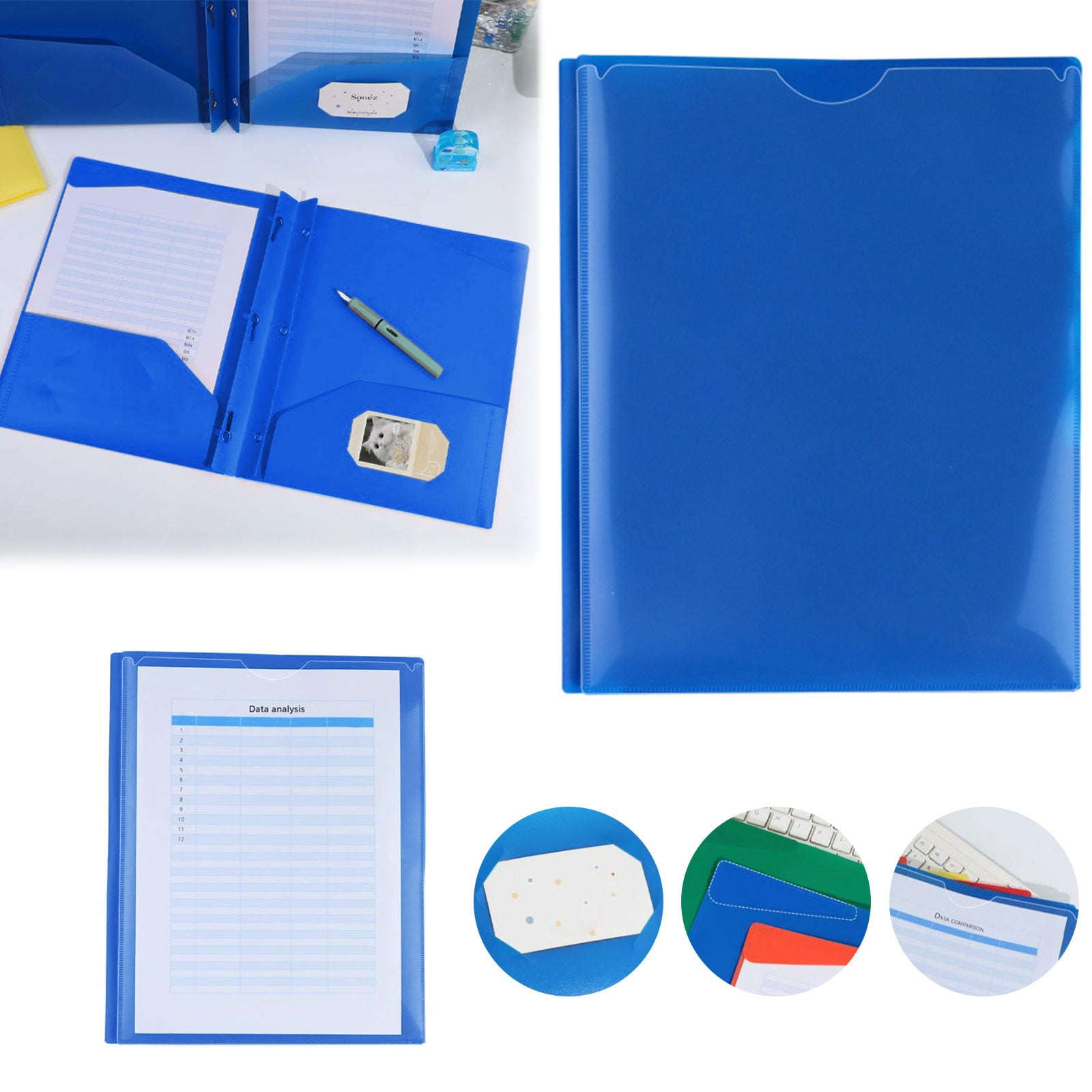 YAZHPA Dunwell Colored Plastic Folder With Pockets And Prongs (Assorted ...