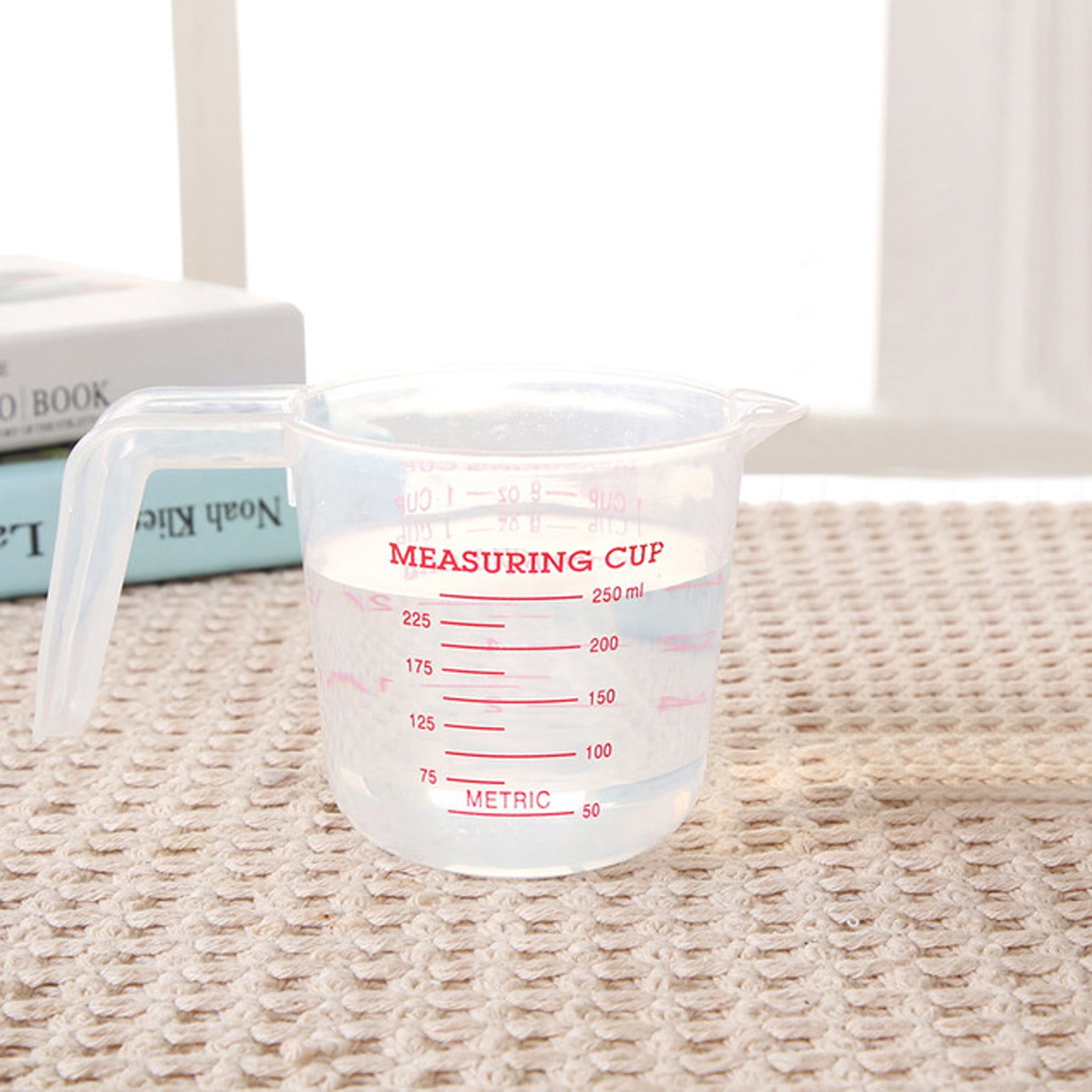 KUMHONW Glass Measuring Cup, 1 Cup Capacity (0.25 Liters),Transparent ...