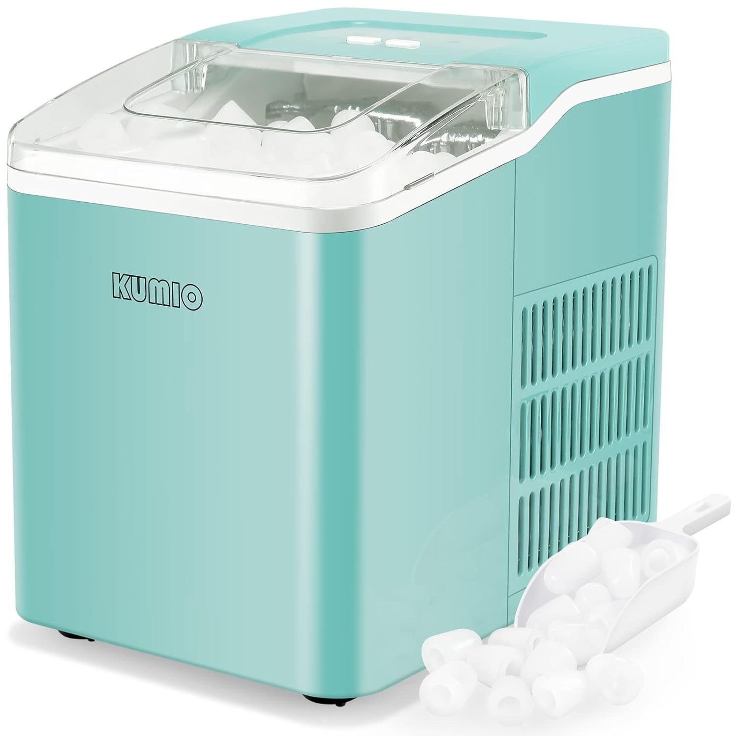 KUMIO Ice Makers Countertop, 9 Bullet Ice Ready in 6-8 Mins, 26.5 lbs ...