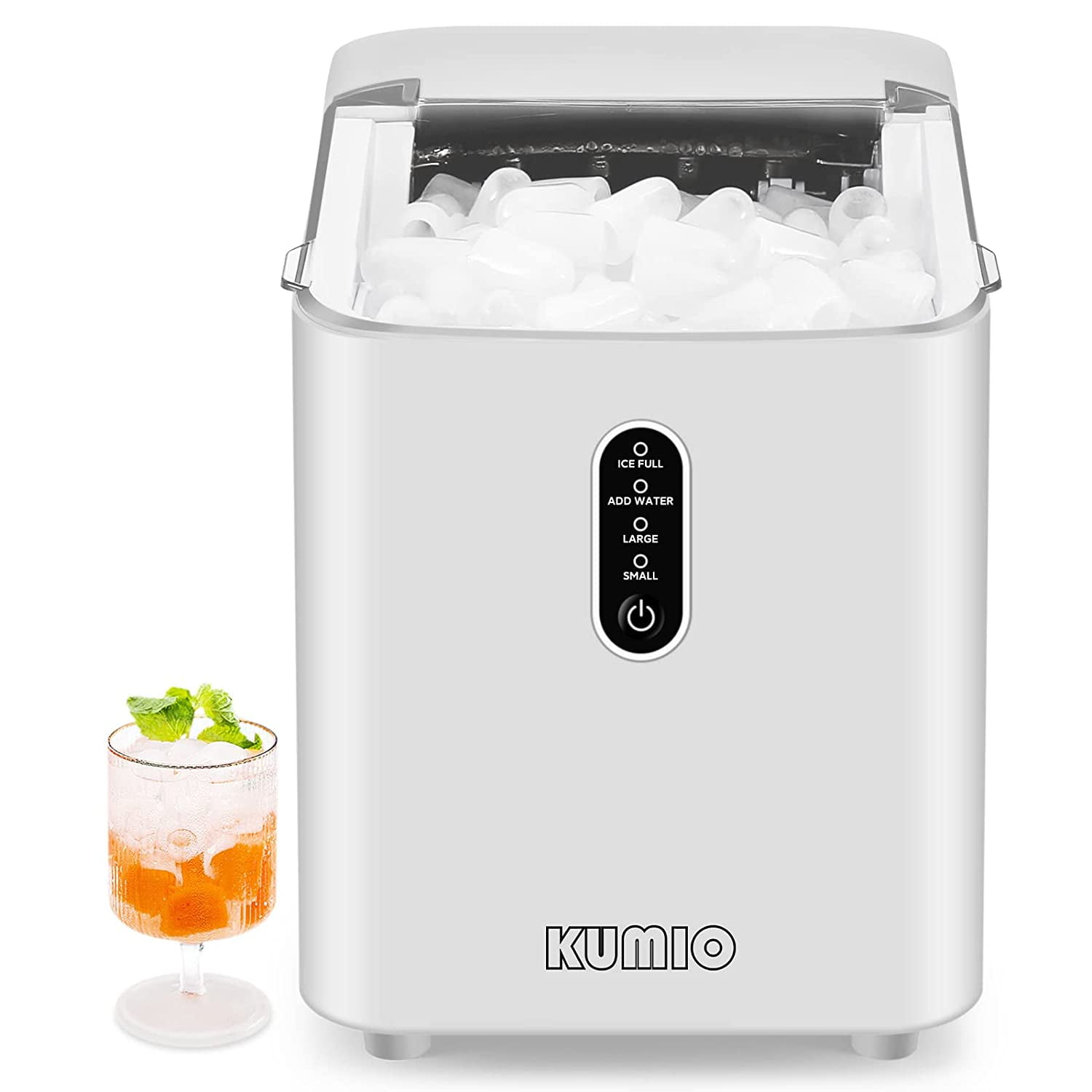 KUMIO Ice Makers Countertop, Portable Ice Maker with Self-Cleaning, 8 ...