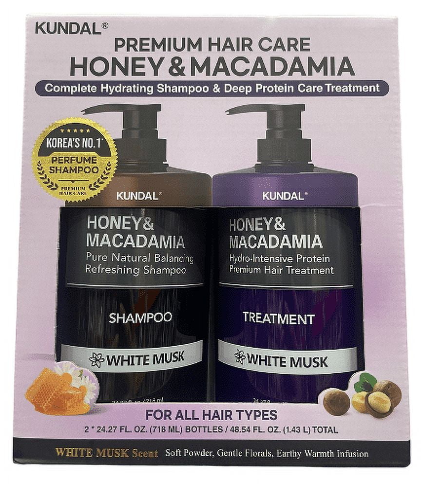 KUNDAL White Musk Scented Hair Care Set - Premium Nature Shampoo & Hair ...