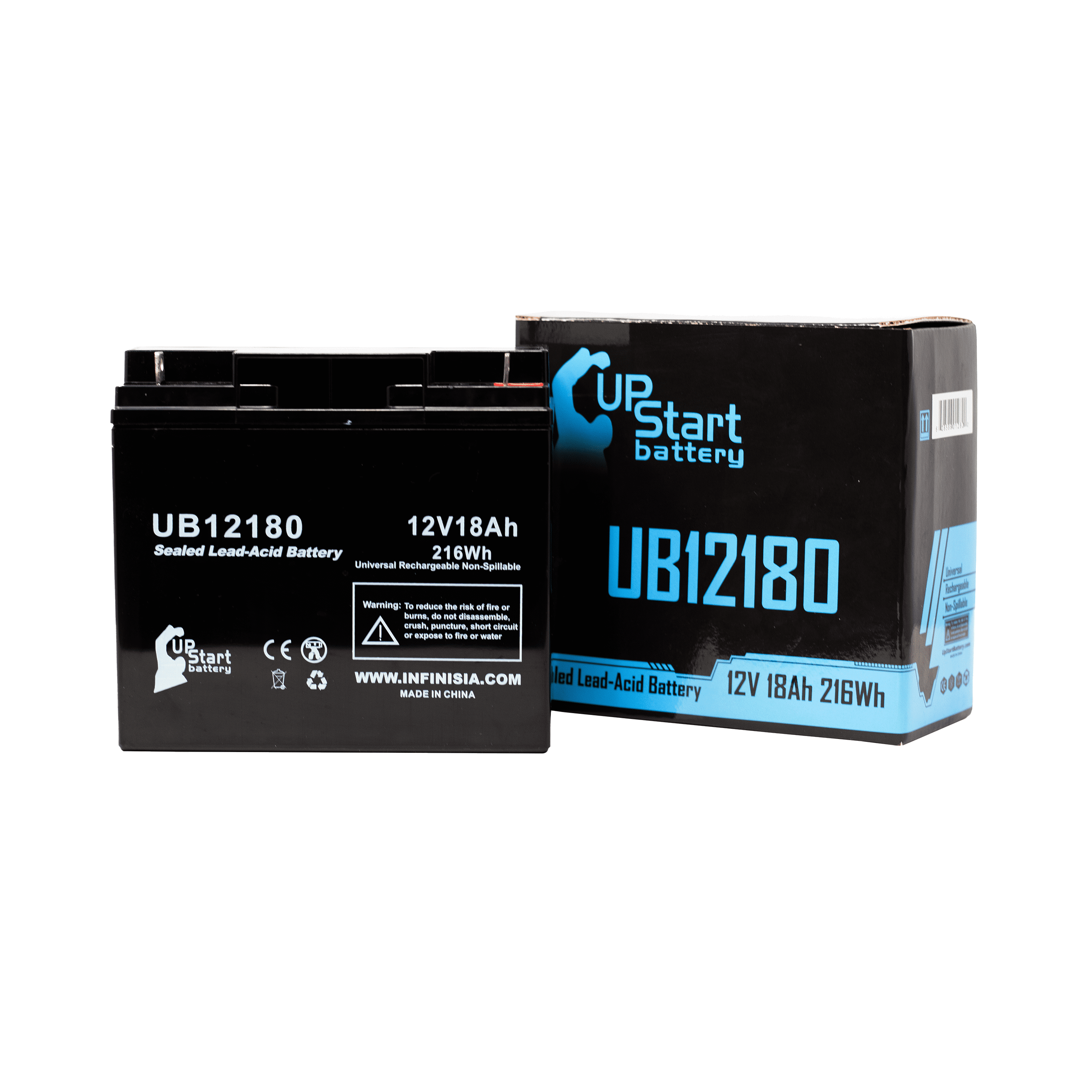 KUNG LONG WP18-12 Battery Replacement - UB12180 Universal Sealed Lead ...