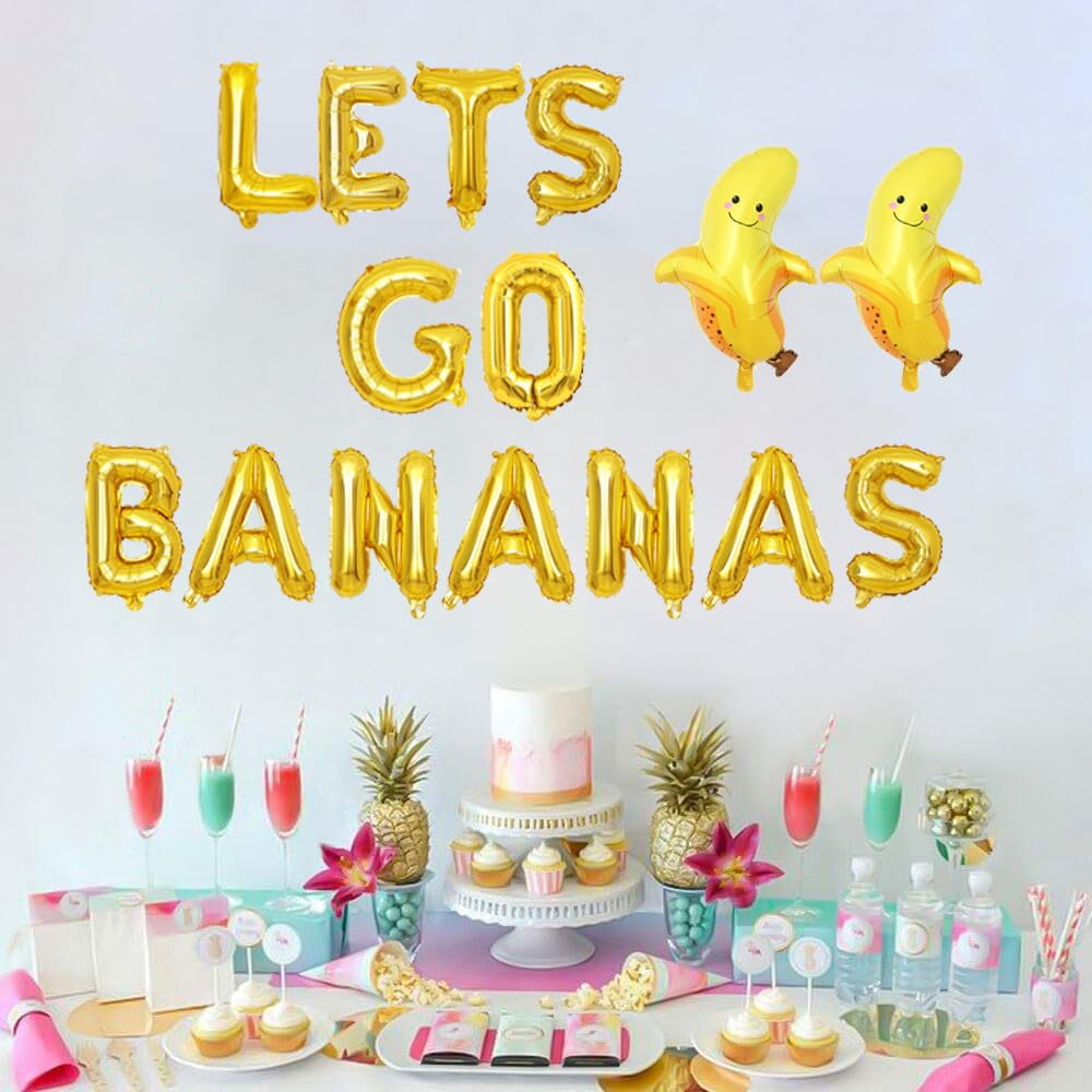KUNGOON Lets GO AJH3 Bananas Balloons,Twotti Frutti Birthday ...
