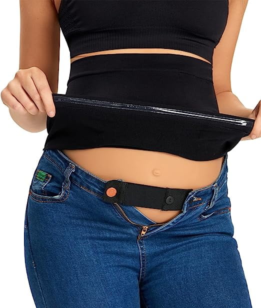 KUNINDOME Combination of Pants Waist Extenders and Maternity Shirts ...