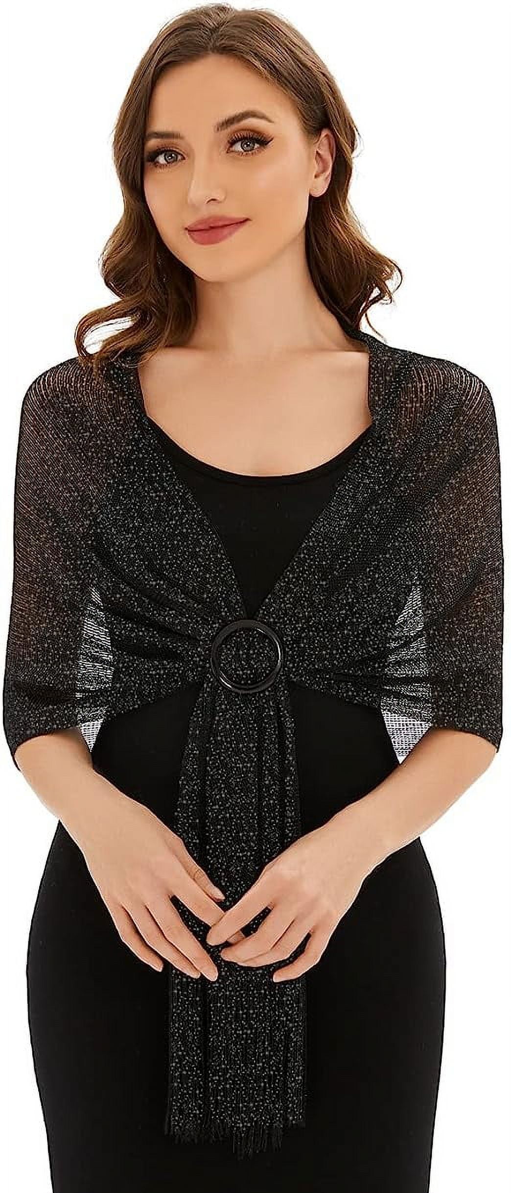 KUNINDOME Women's Sparkling Metallic Shawls - Walmart.com