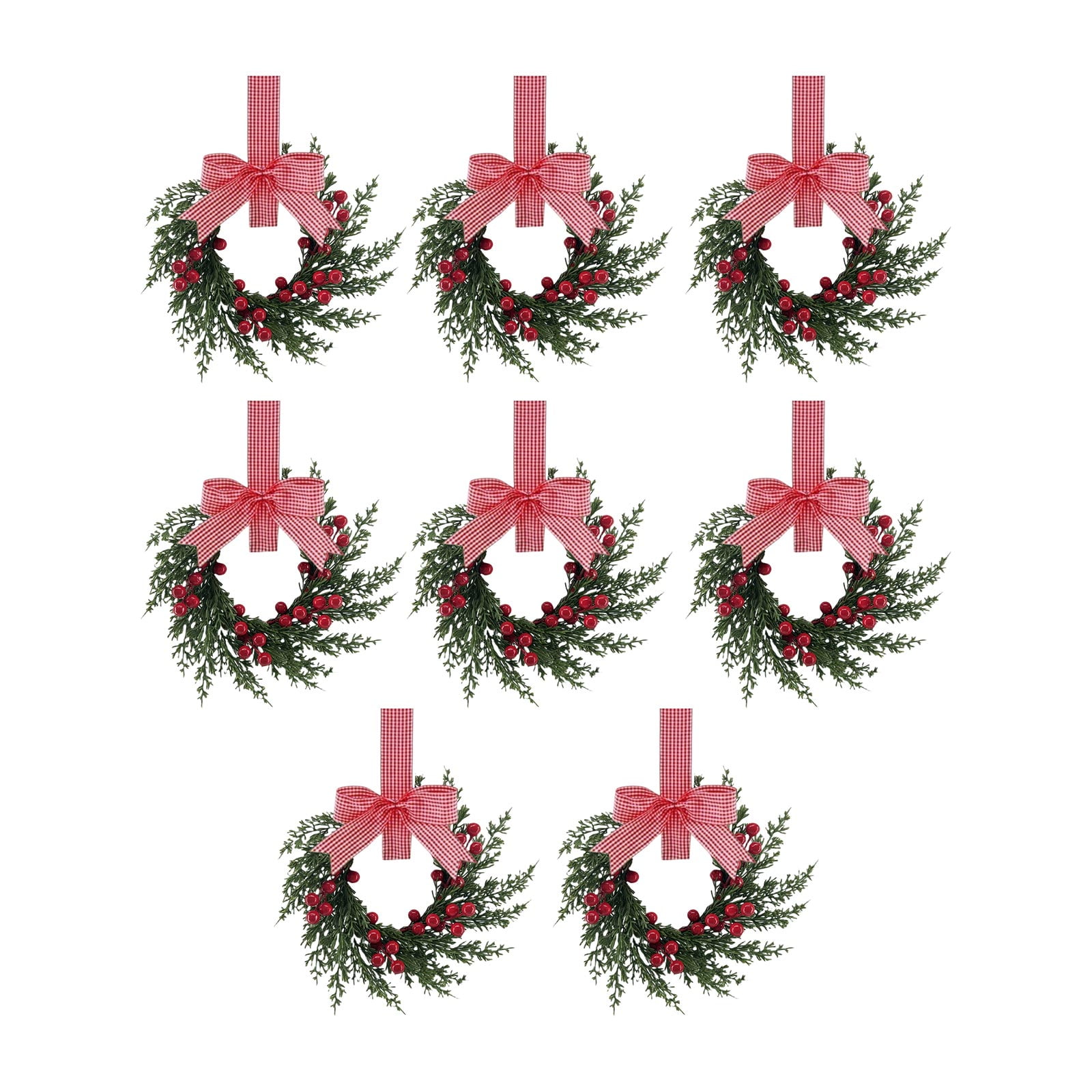 KUNPENG 10" Christmas Wreaths for Front Door, Christmas Kitchen Decor ...