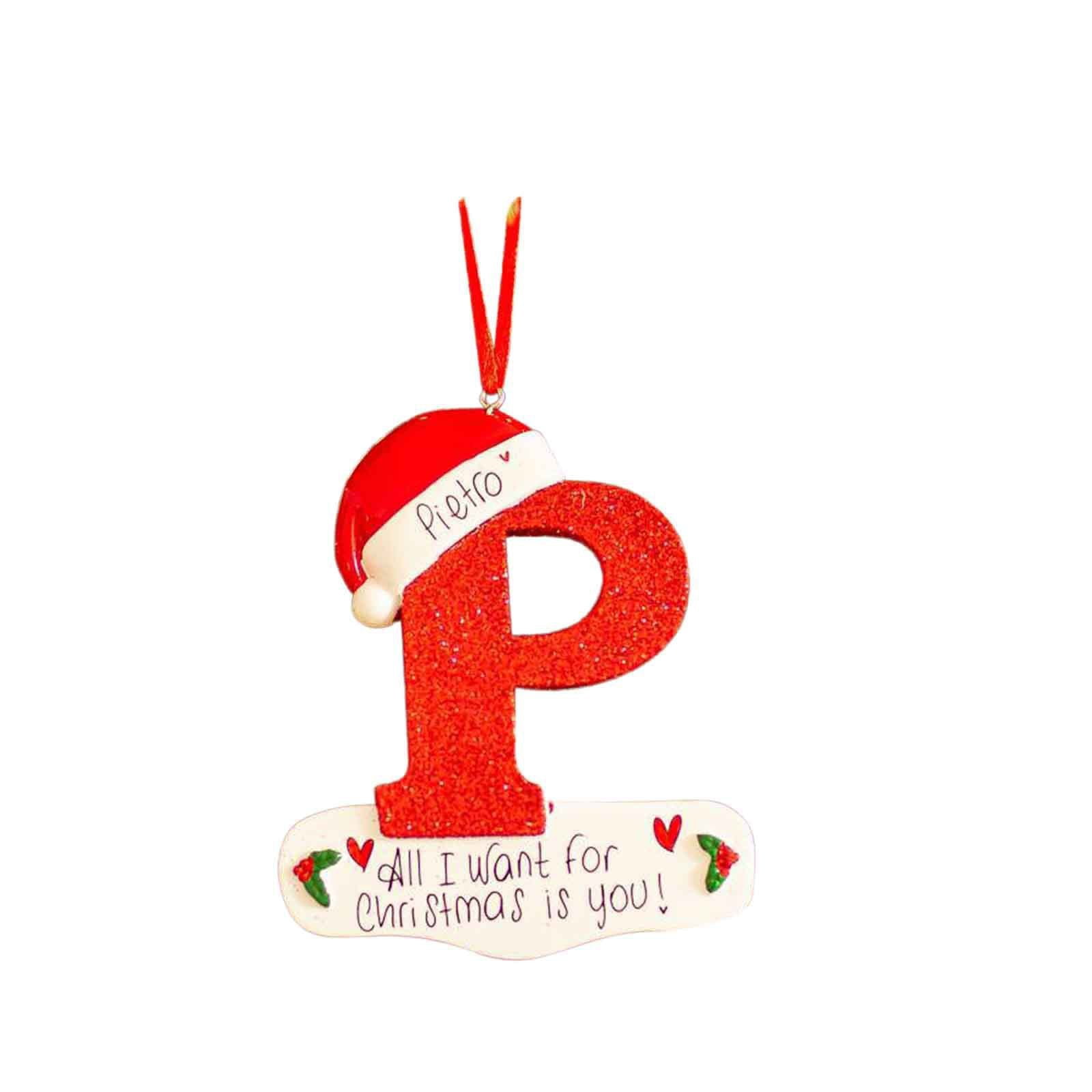KUNPENG Acrylic Letters Pendant, Cute Santa Hat Decorations Balls For ...