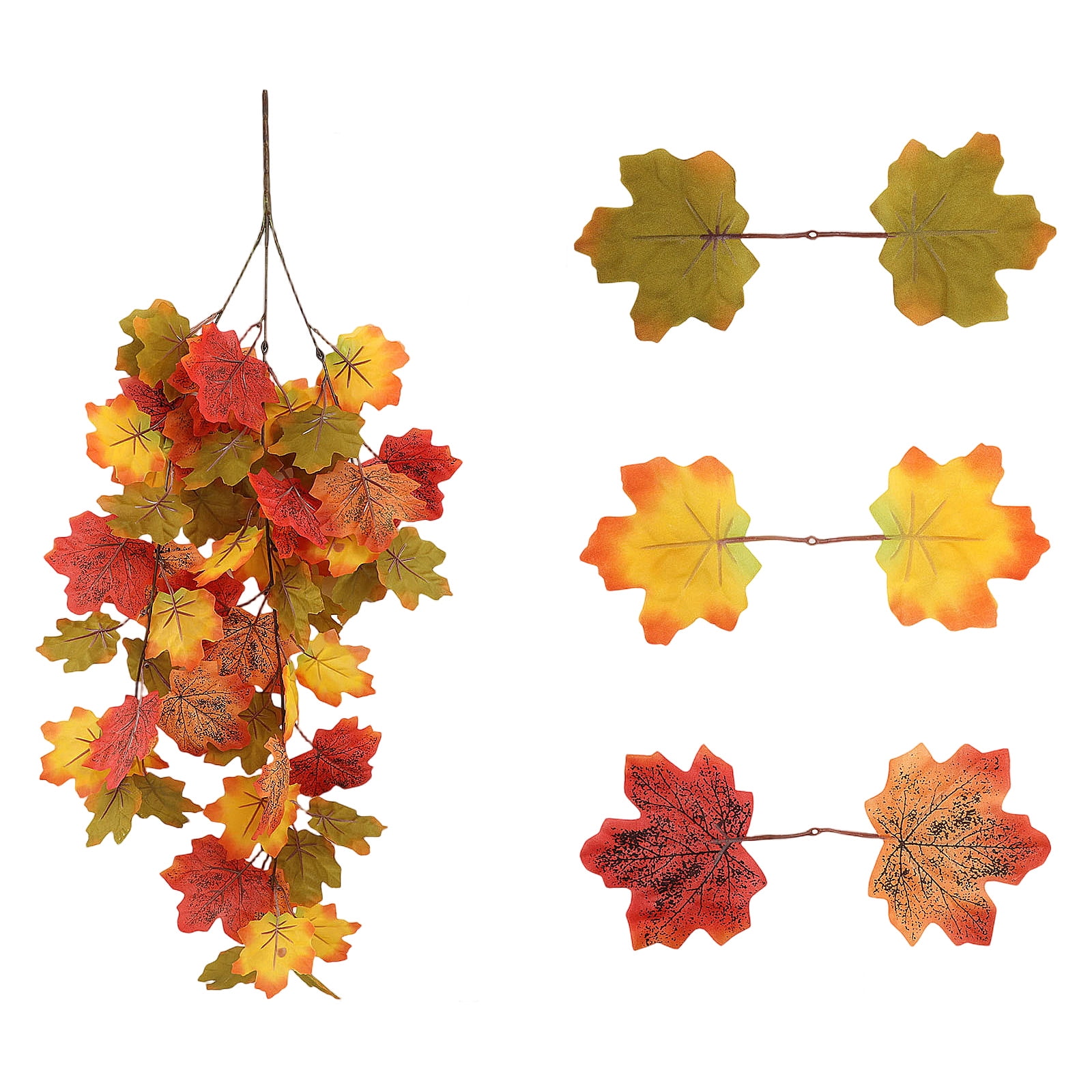 KUNPENG Artificial Maple Leaves Fall Leaf Vines, Fall Garland, Mix ...