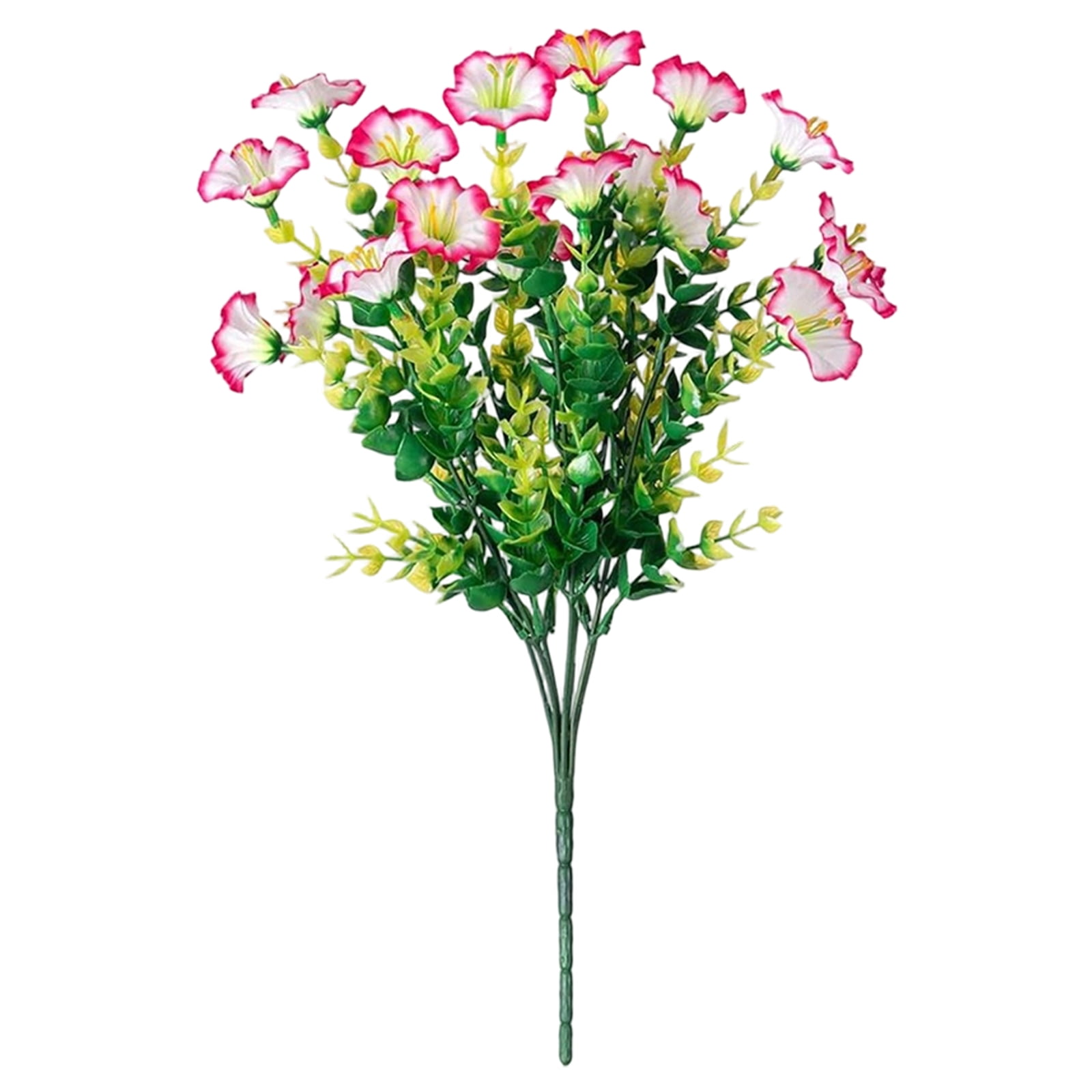 KUNPENG Artificial Morning Glory Flowers Faux Trumpet Flower Bushes UV ...
