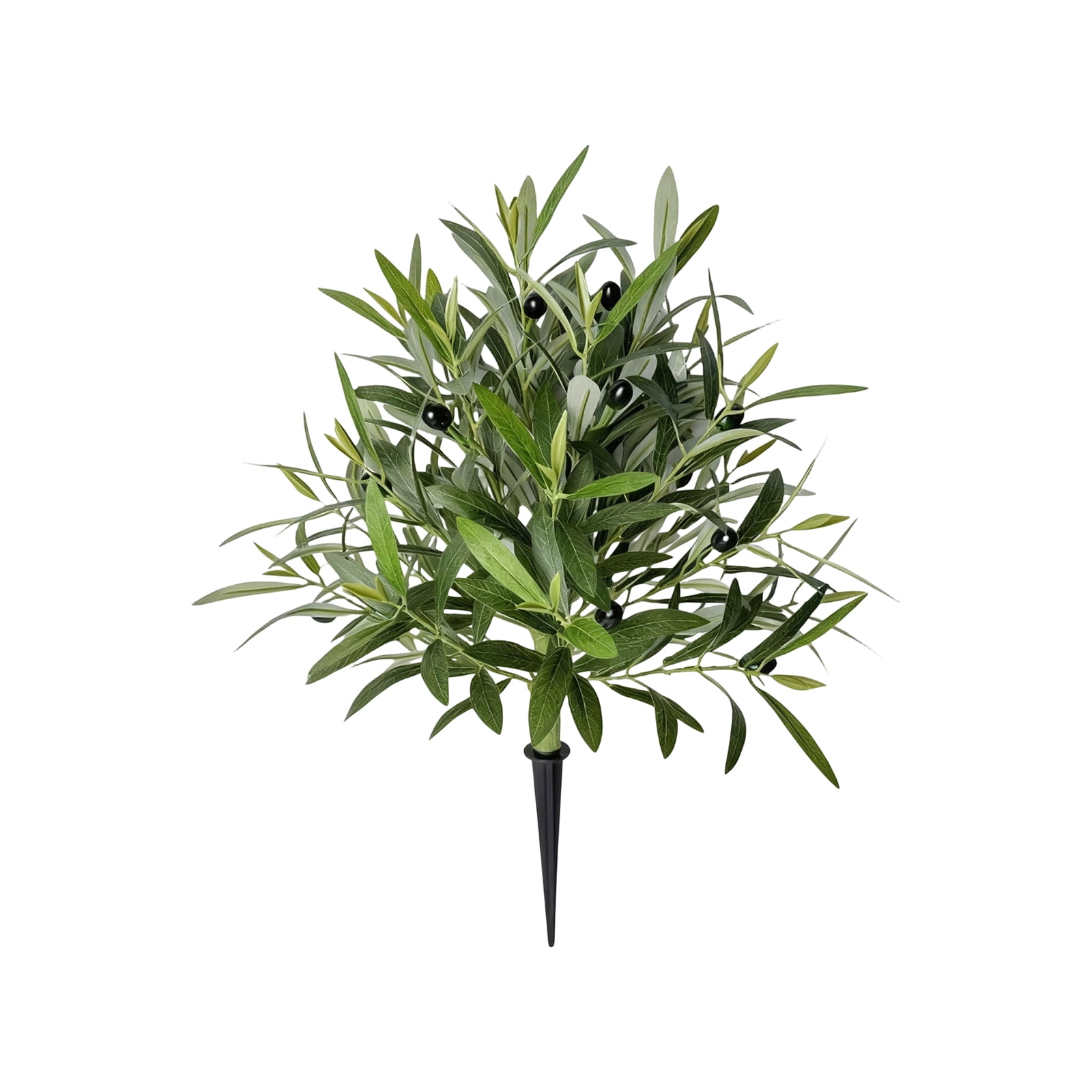 KUNPENG Artificial Topiary Ball Olive Tree Outdoor Plants with Spike ...