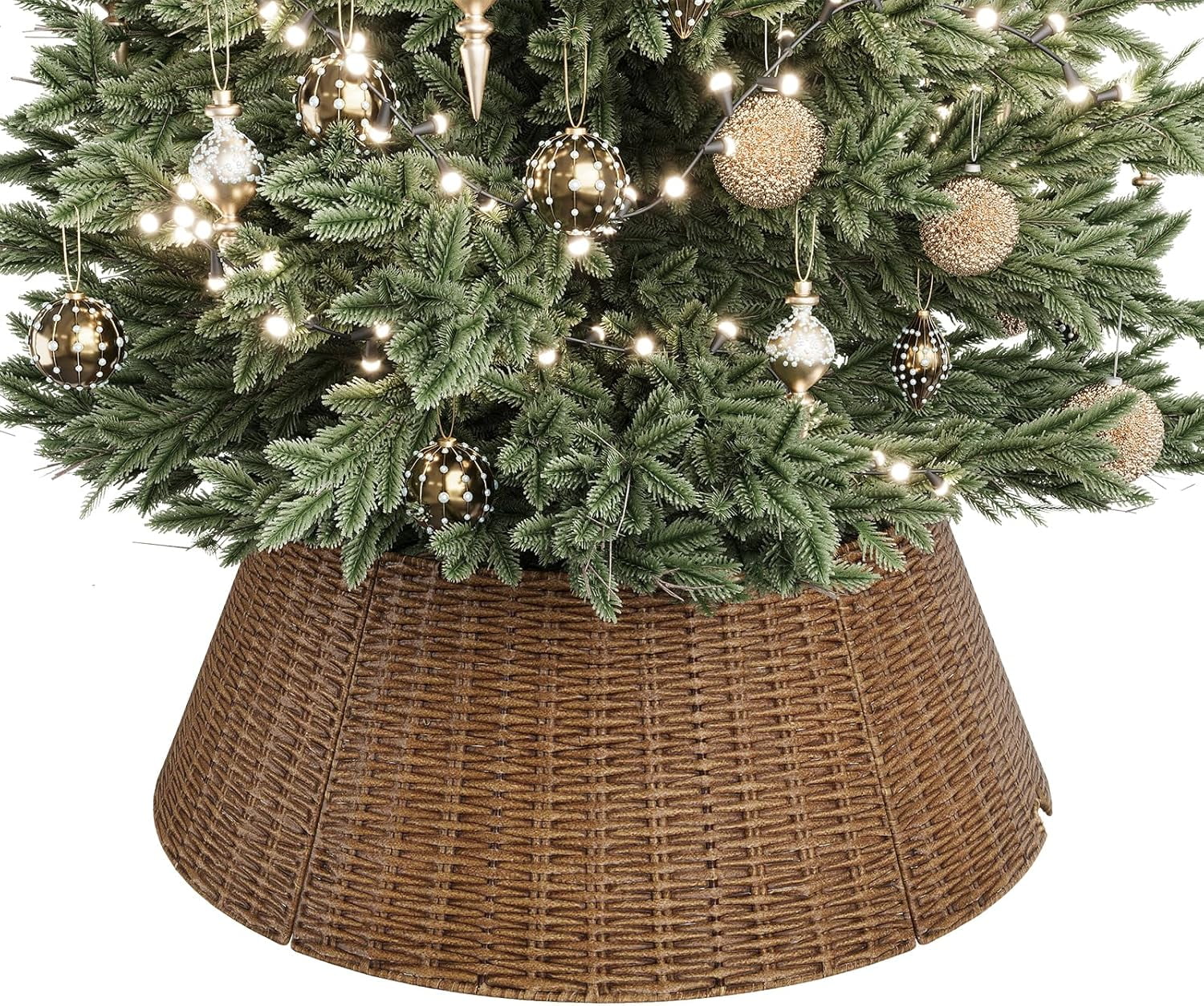 KUNPENG Christmas Tree Collar, Xmas Tree Skirt for Artificial Trees ...