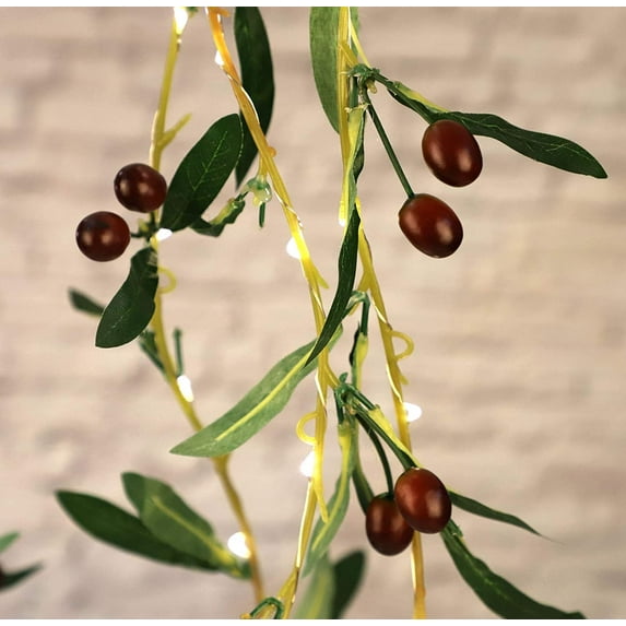 KUNPENG Real Touch Olive Branch Garland for Christmas Thanksgiving ...