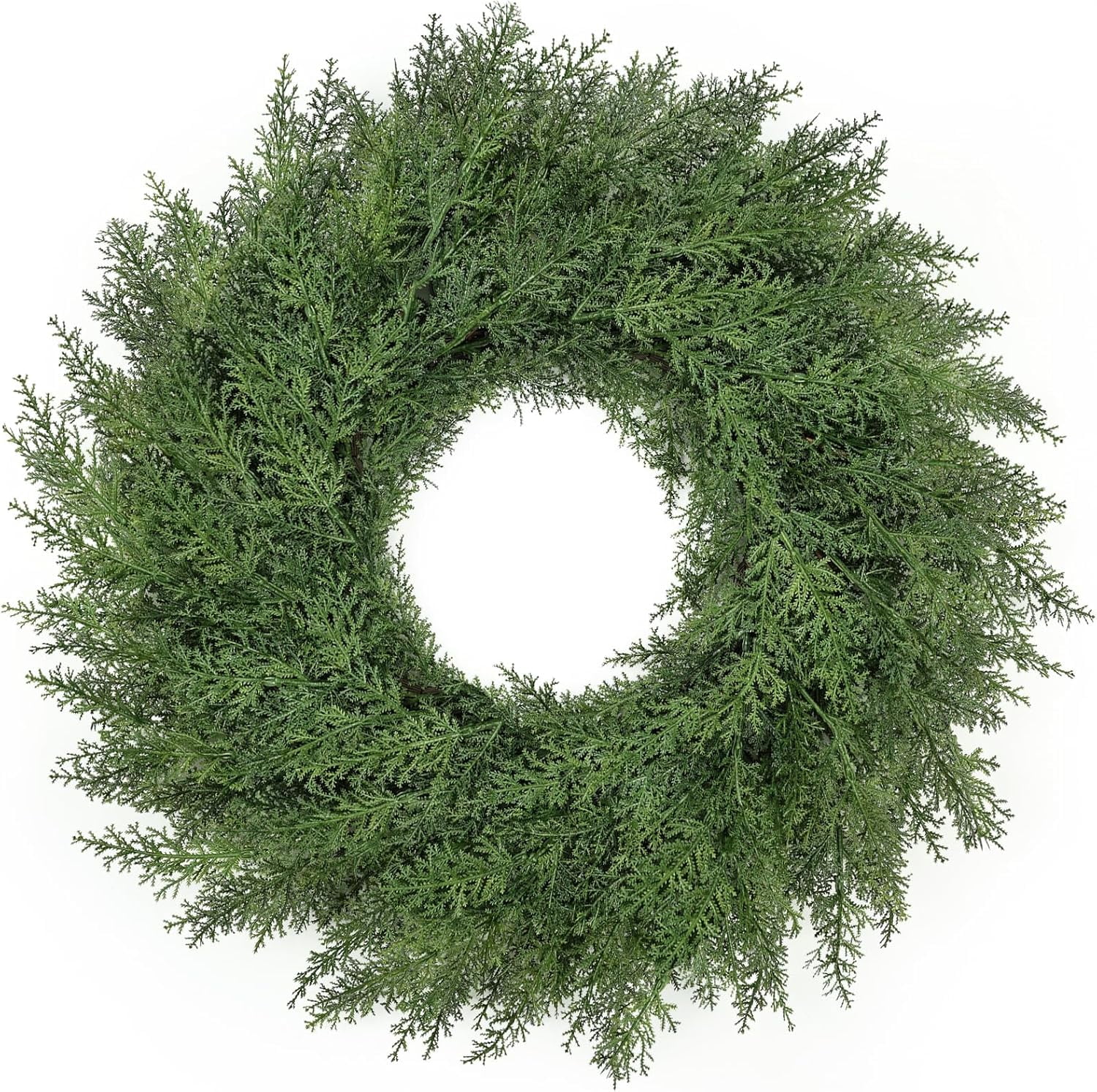 KUNPENG Thick Artificial Christmas Wreaths for Front Door Christmas ...