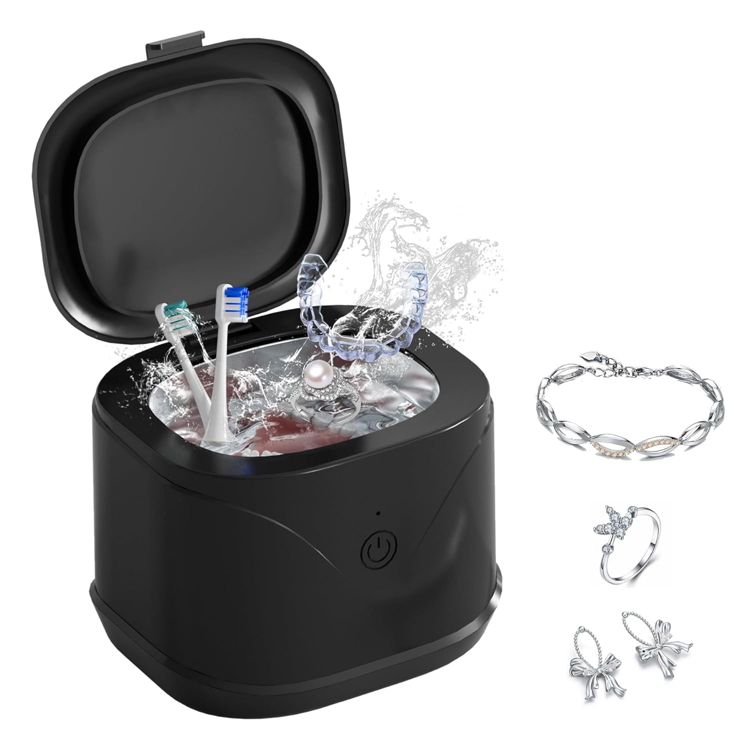 KUNPHY Ultrasonic Retainer Cleaner, 46KHz Professional Jewelry Cleaner ...