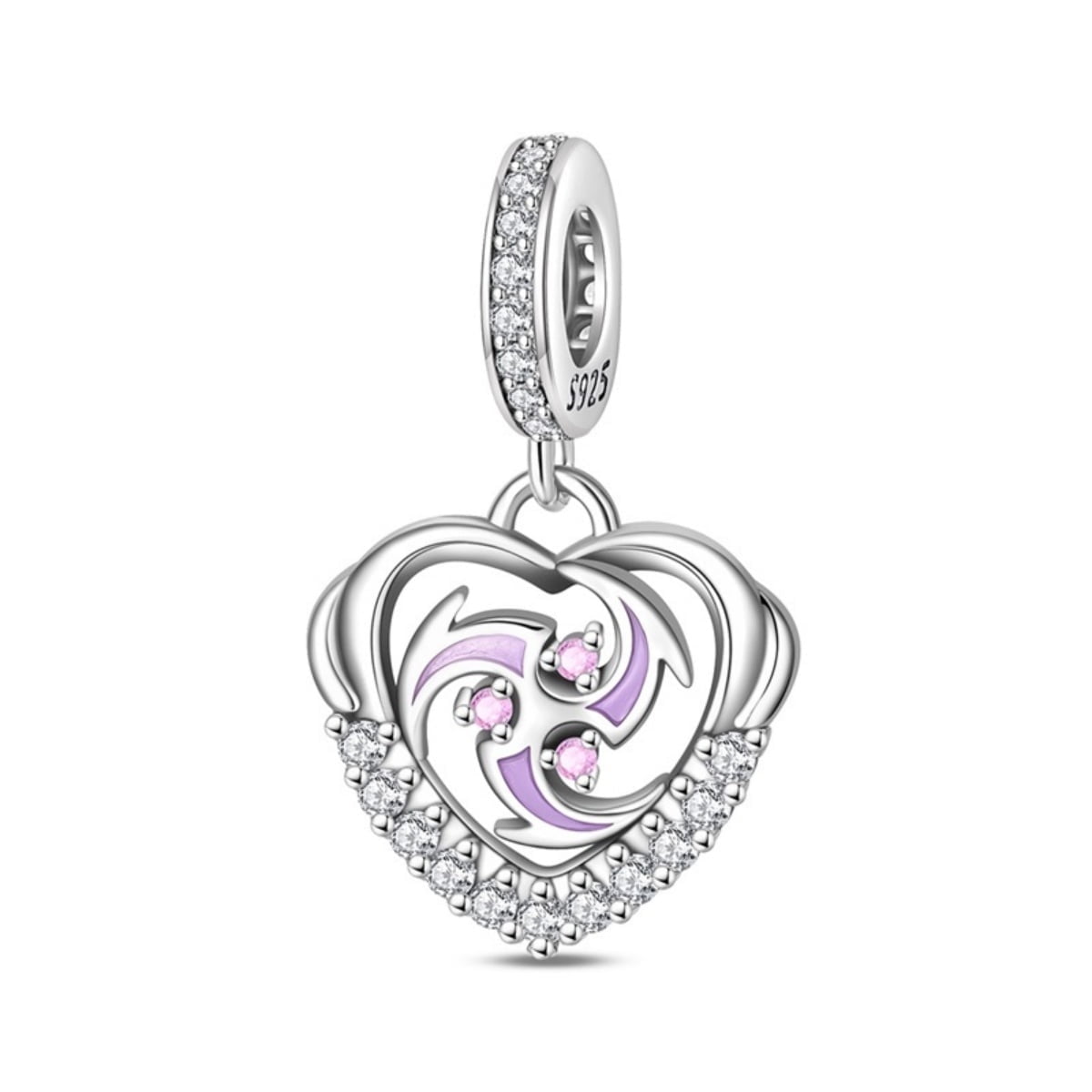 KUNSIR 925 Sterling Silver Charm Electric Energy Dangle Charm For ...