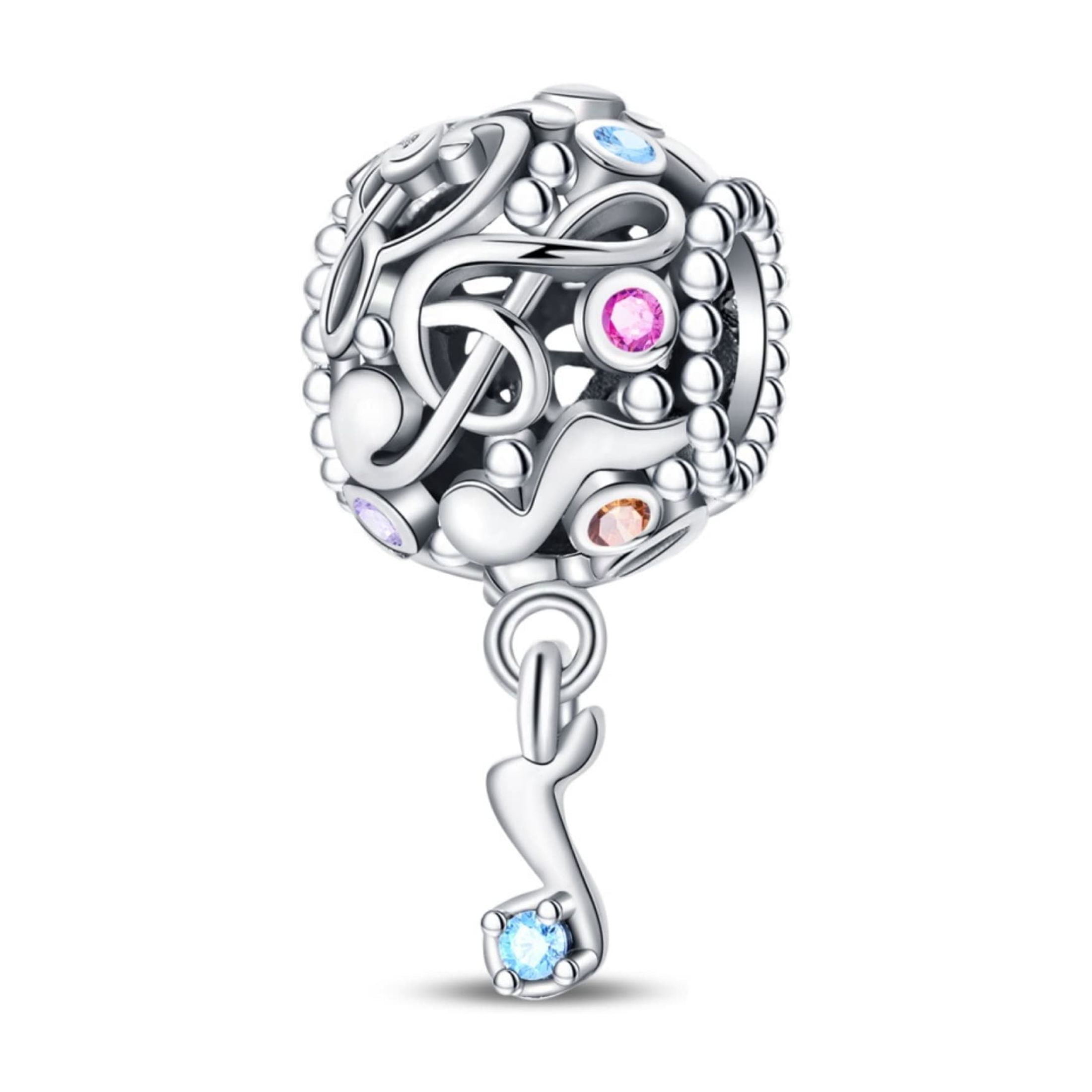 KUNSIR Musical Note Beads 925 Sterling Silver Charms for DIY Bracelets ...