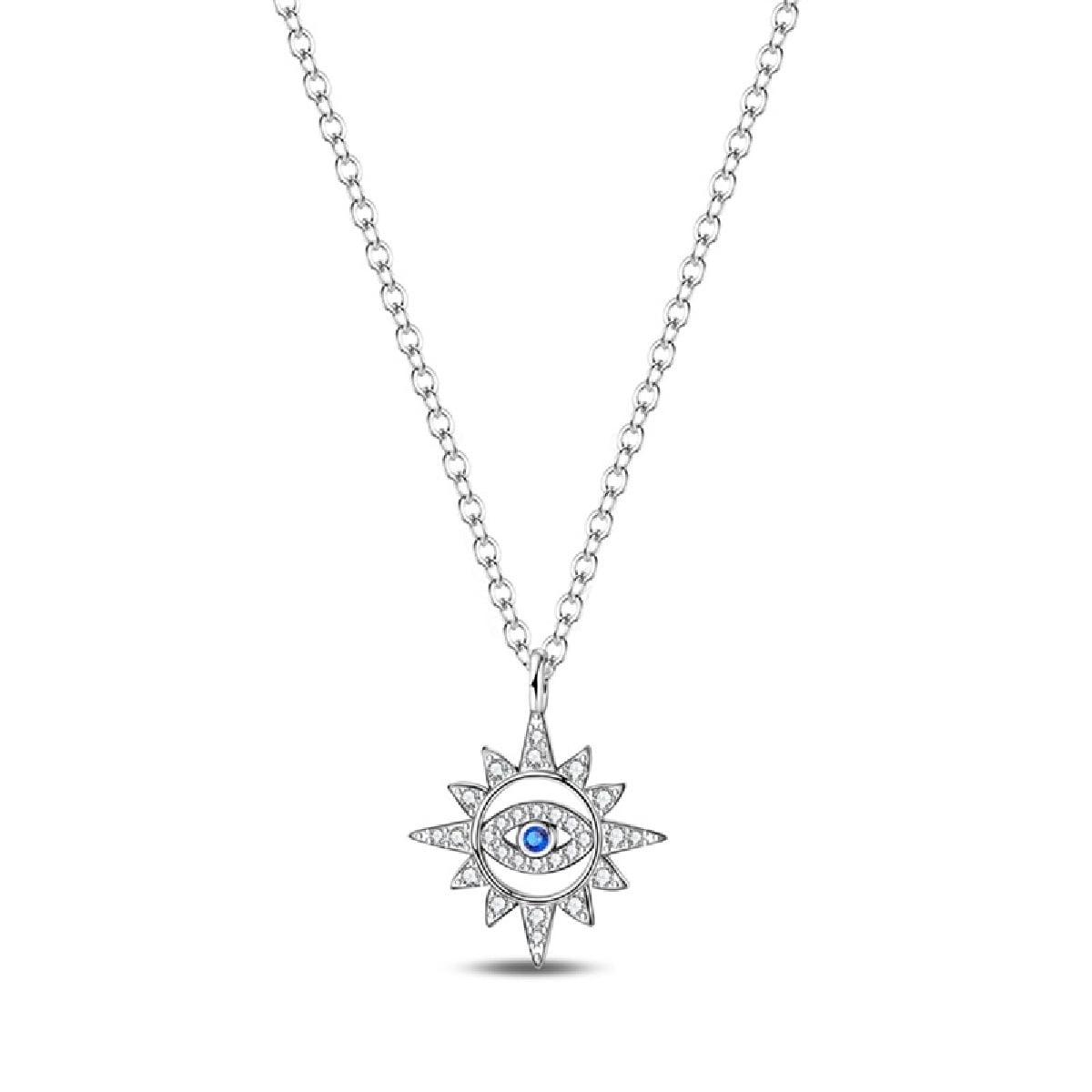 KUNSIR Sterling Silver Necklace for Women, CZ Butterfly Heart Love ...