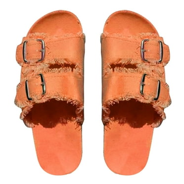 Women's Lightweight Comfort Soft Slides EVA Adjustable Double Buckle ...