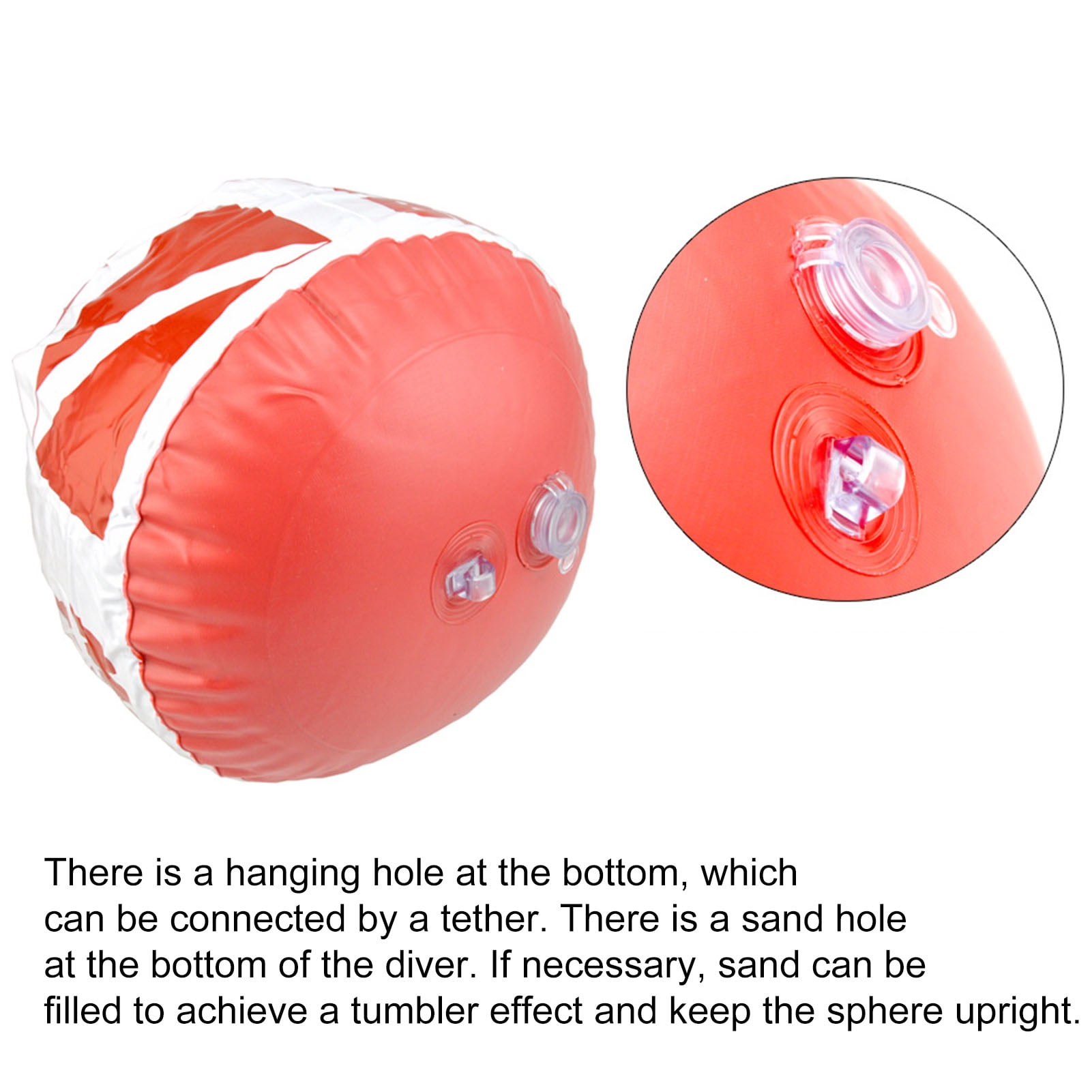 KUNyu 1 Set Buoy Ball Inflatable Heavy Duty PVC Diver Below Flag Buoy ...