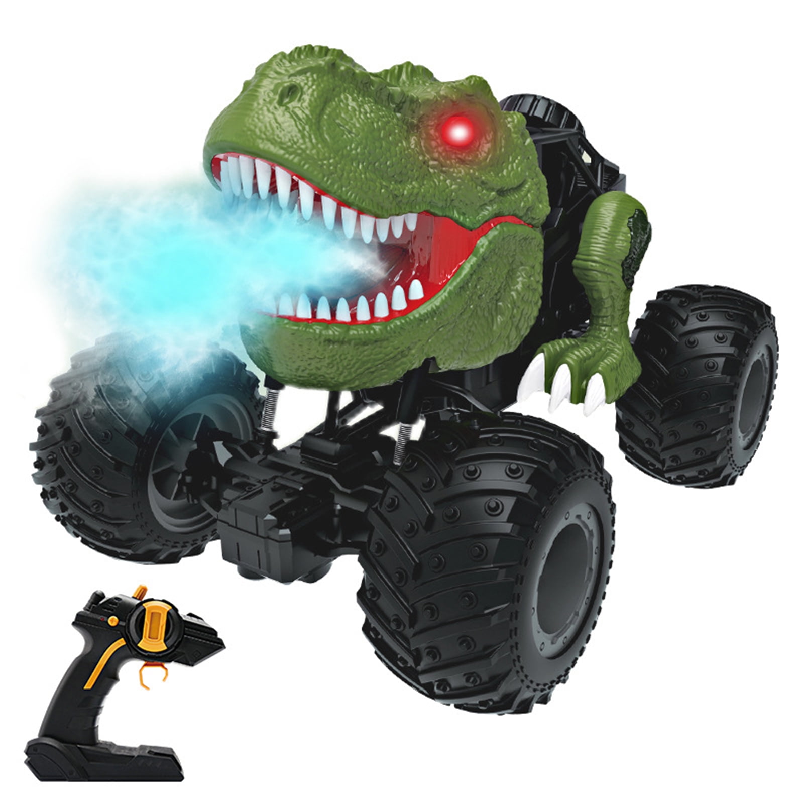 KUNyu 1 Set RC Cartoon Car Stunt Drift Simulation Dinosaur Spray Light Sound Model Toy Wireless ...