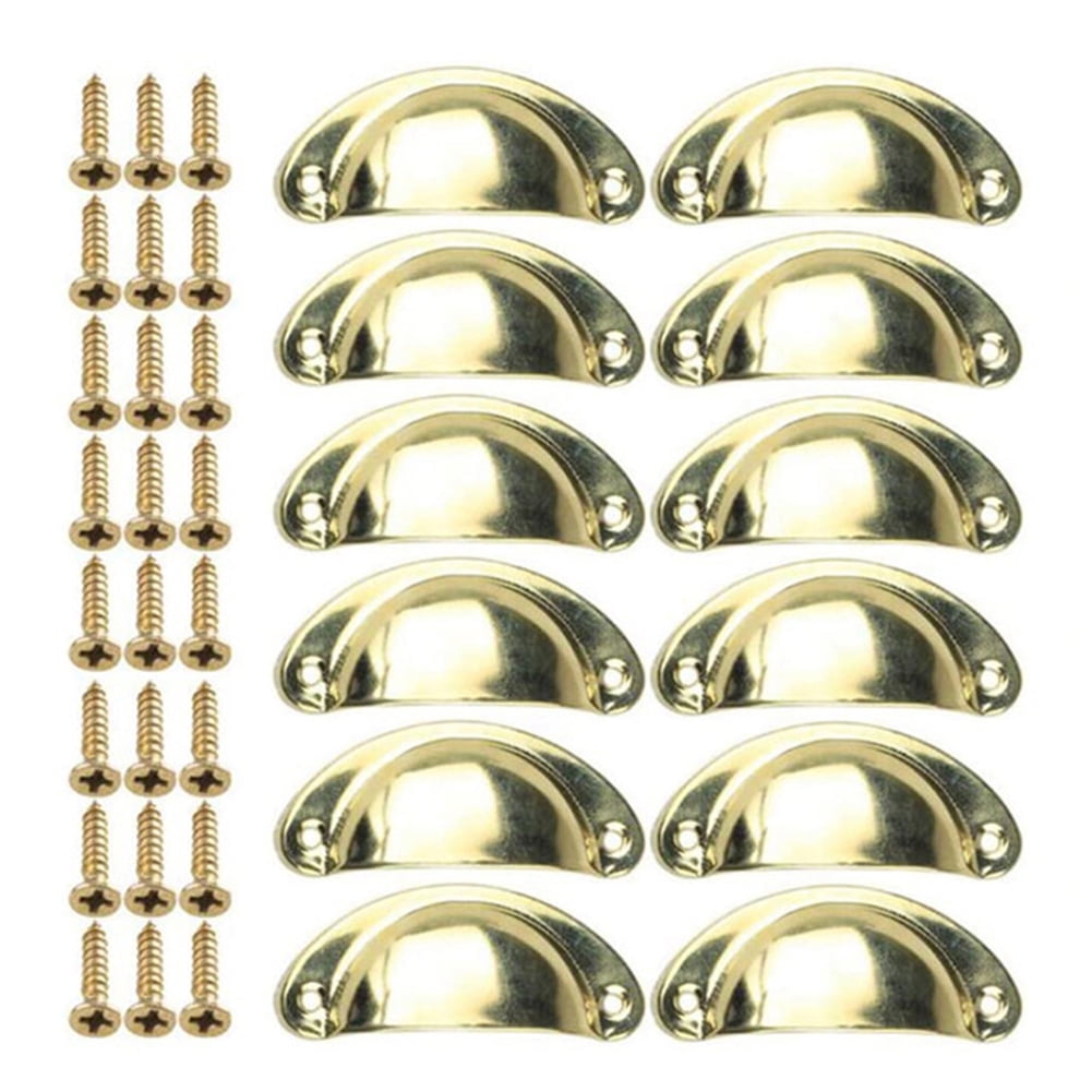 KUNyu 12Pcs/Set Vintage Shell Shaped Metal Cabinet Pull Handles ...