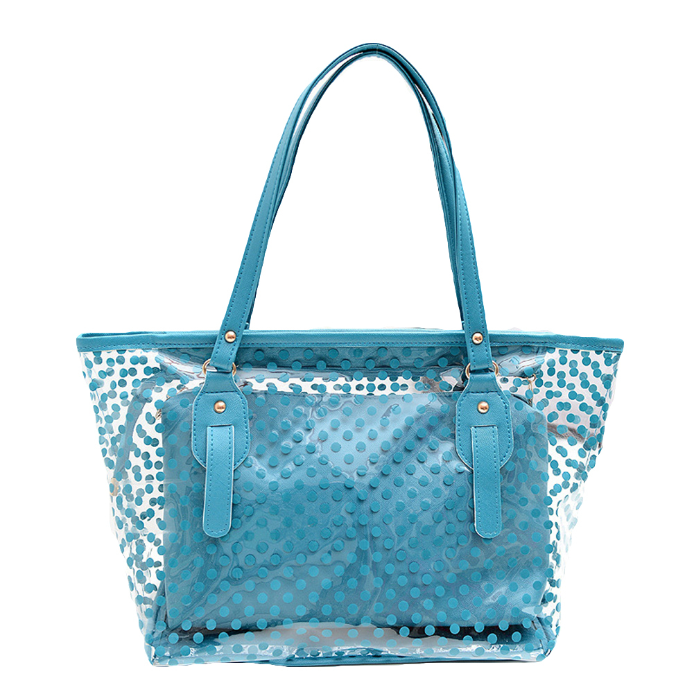 KUNyu 2Pcs/Set Women Transparent Polka Dot Print Jelly Bag Shoulder Pouch Handbag Tote - Walmart.com