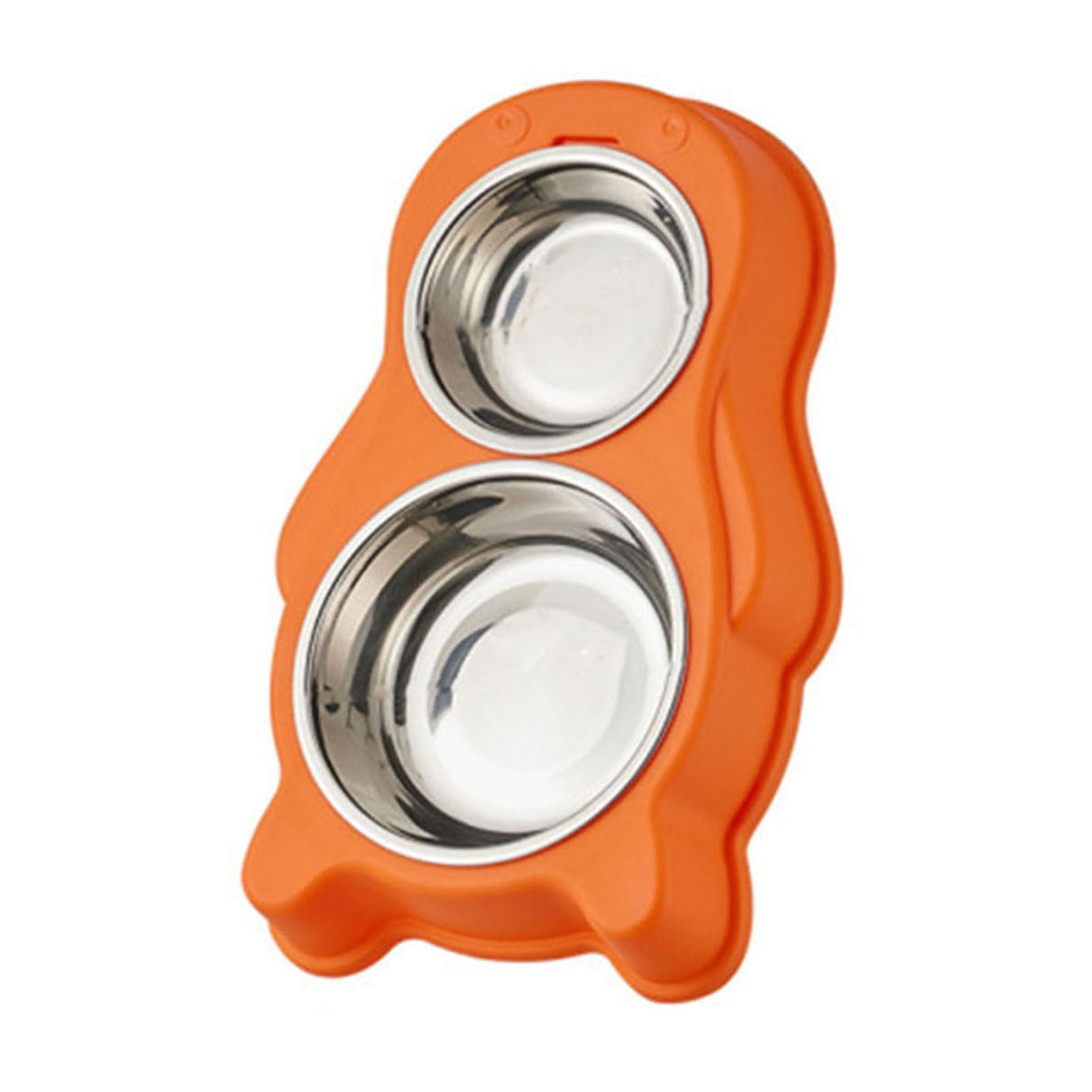 KUNyu Double Cat Dog Bowl Stainless Steel Non-Slip Easy Cleaning ...