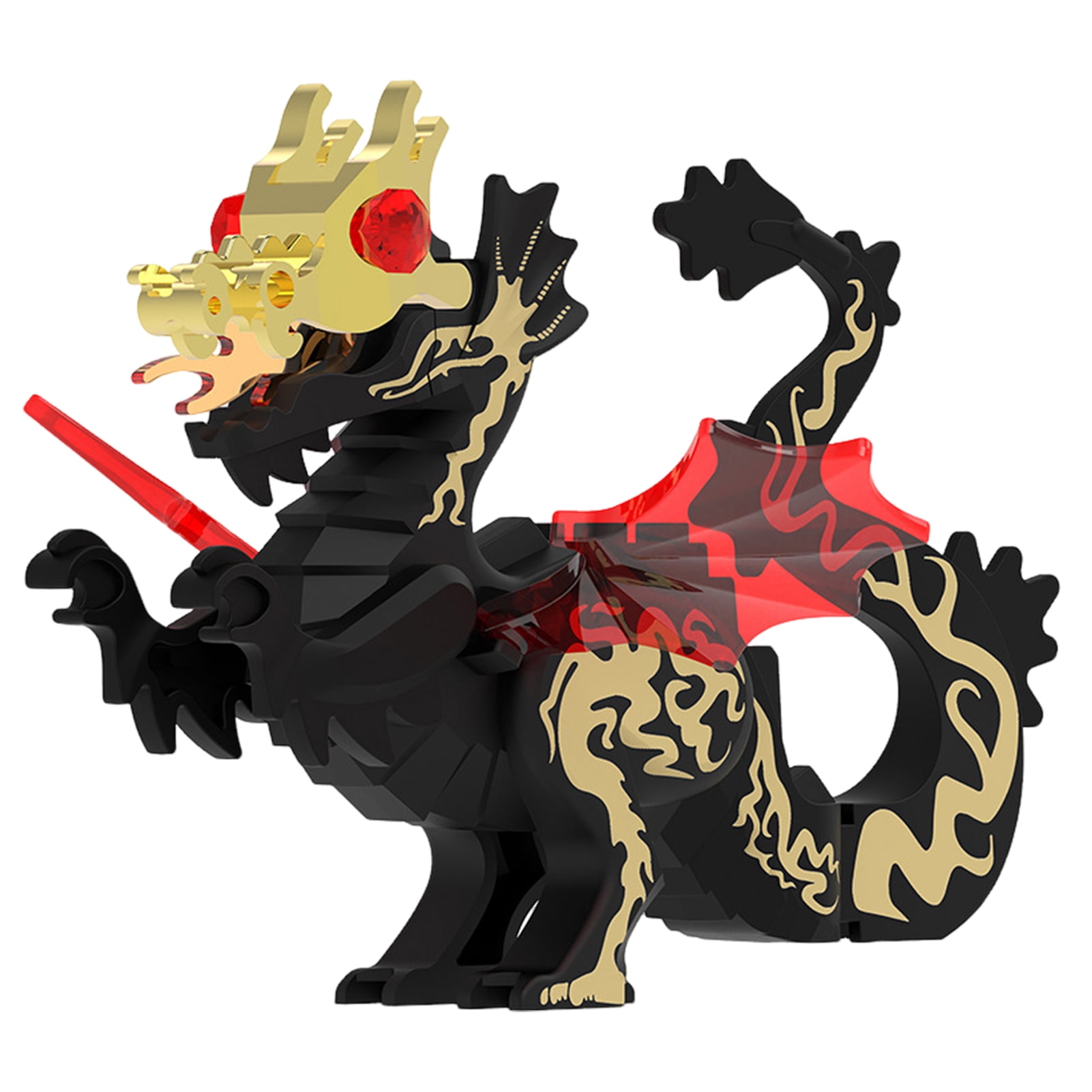 KUNyu Mini Plastic Dragon Building Block Model DIY Assembled Animal ...