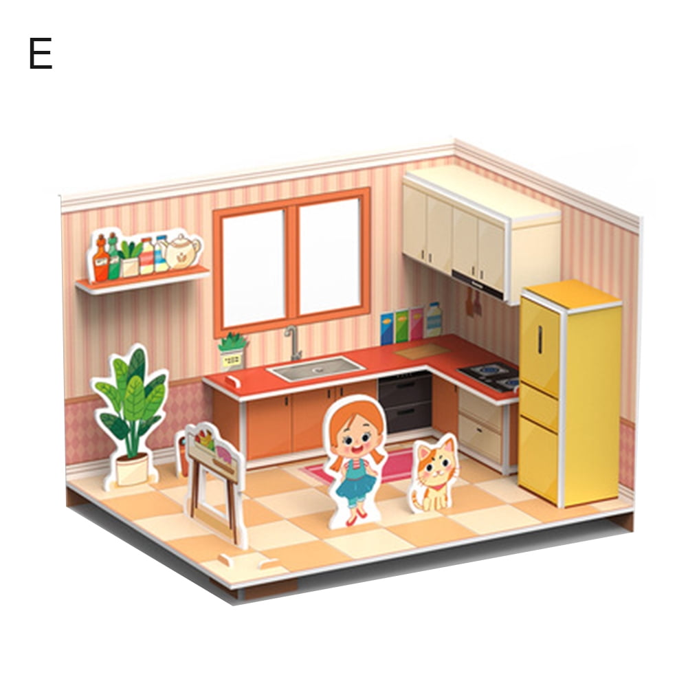 KUNyu Three-Dimensional 3D Model Puzzles Handmade DIY Houses Building ...