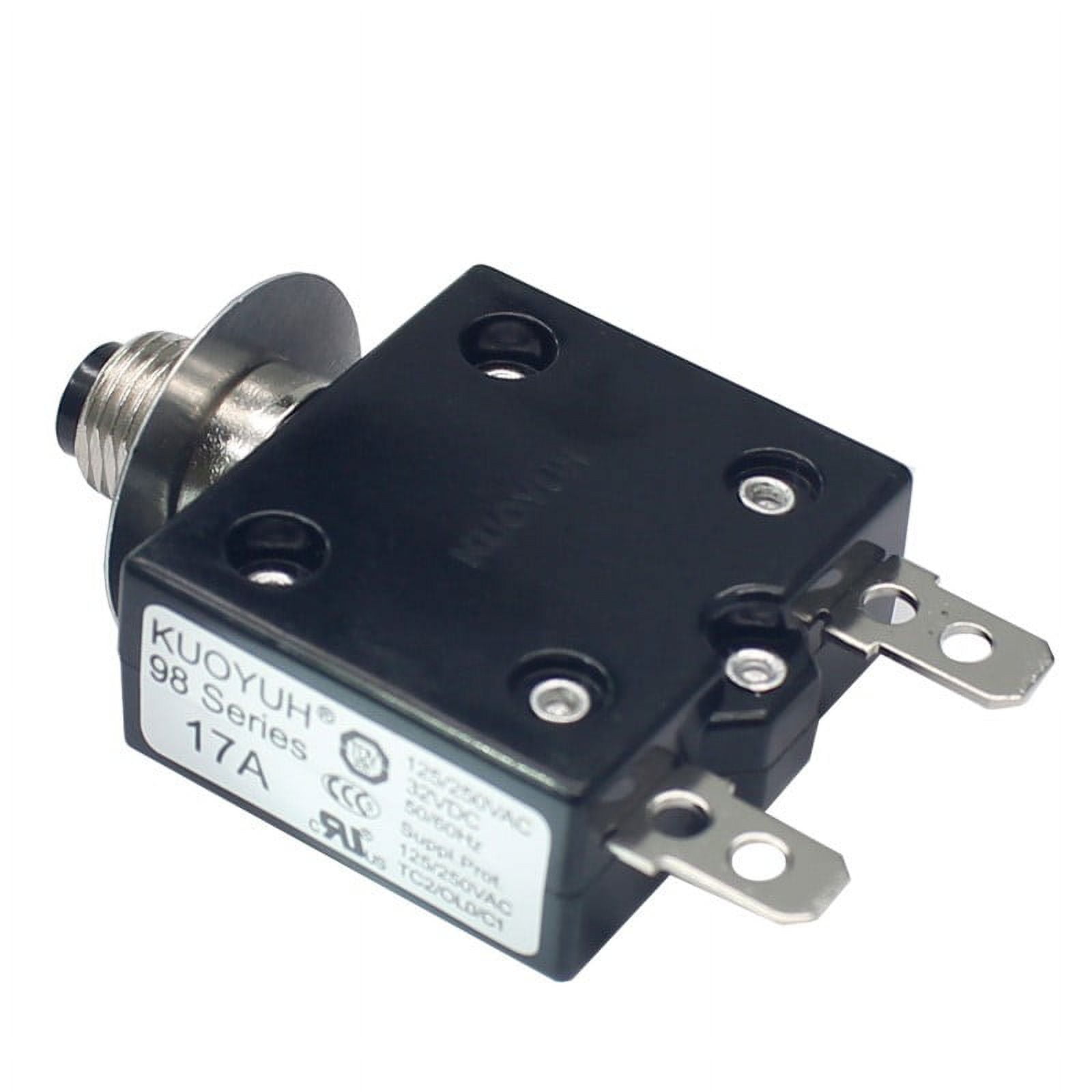KUOYUH 17 Amp 125/250VAC 32/50VDC 98 Series Push-To-Reset Thermal ...