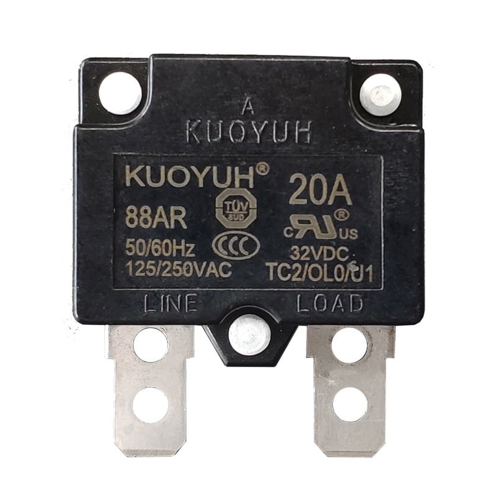KUOYUH 20 Amp 88AR Series Quick Connect Terminals Automatic-Reset ...