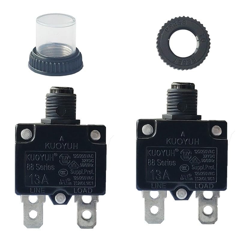 KUOYUH Circuit Breaker Thermal Overload 88 Series 13A Quick Connect ...