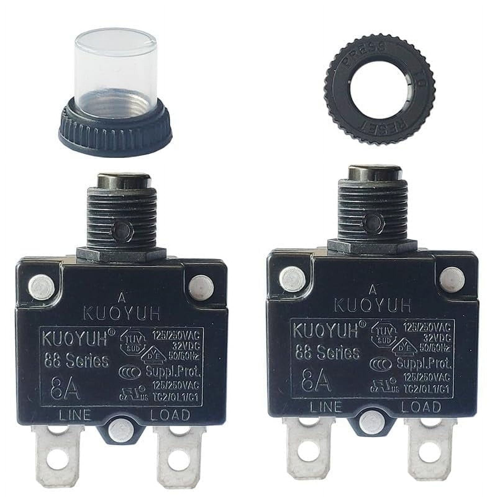 KUOYUH Circuit Breaker Thermal Overload 88 Series 8A Quick Connect ...