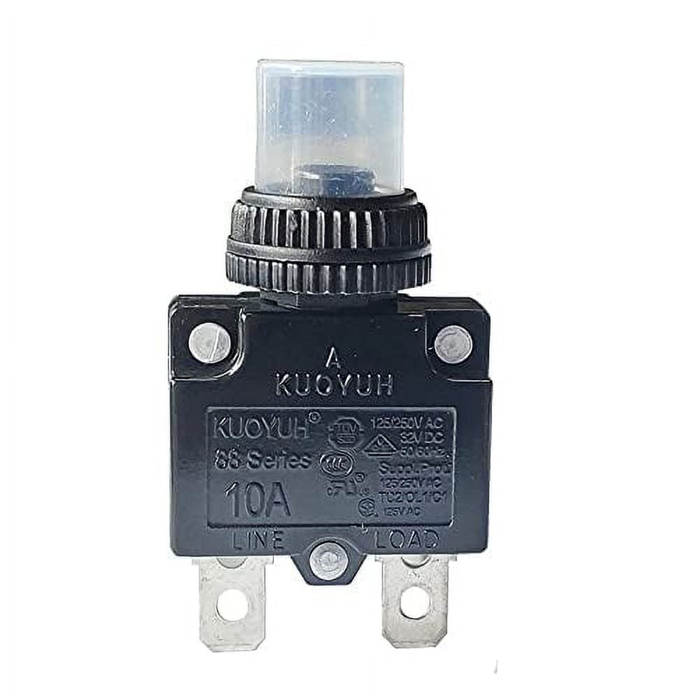 KUOYUH USA 10 Amp 88 Series Quick Connect Terminals Push-to-Reset ...