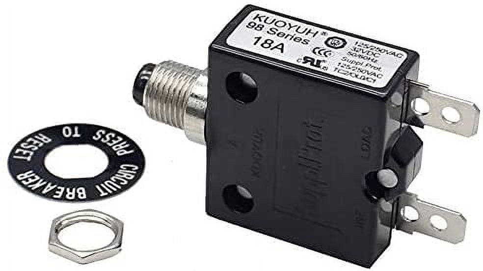 KUOYUH USA 18 Amp 98 Series Quick Connect Terminals Push-to-Reset ...
