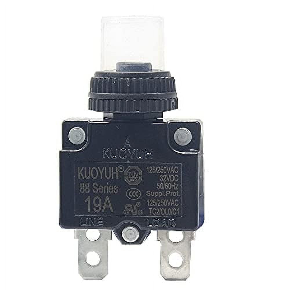 KUOYUH USA 19 Amp 88 Series Quick Connect Terminals Push-To-Reset ...