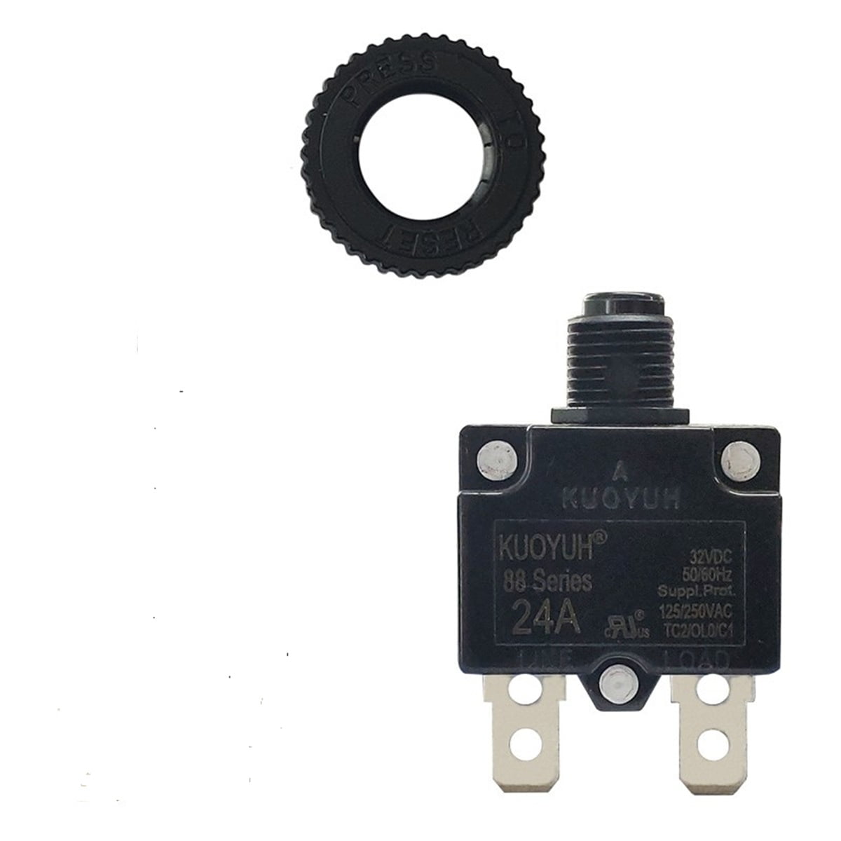 KUOYUH USA 22-30 Amps 88 Series Quick Connect Terminals Push-To-Reset ...