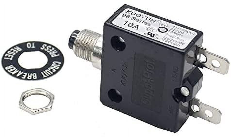 KUOYUH USA 3-16 Amps 98 Series Quick Connect Terminals Push-To-Reset ...