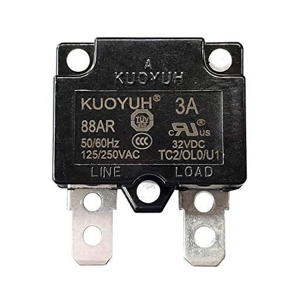 KUOYUH USA 3-9 Amps 88AR Series Automatic-Reset Thermal Circuit Breaker ...