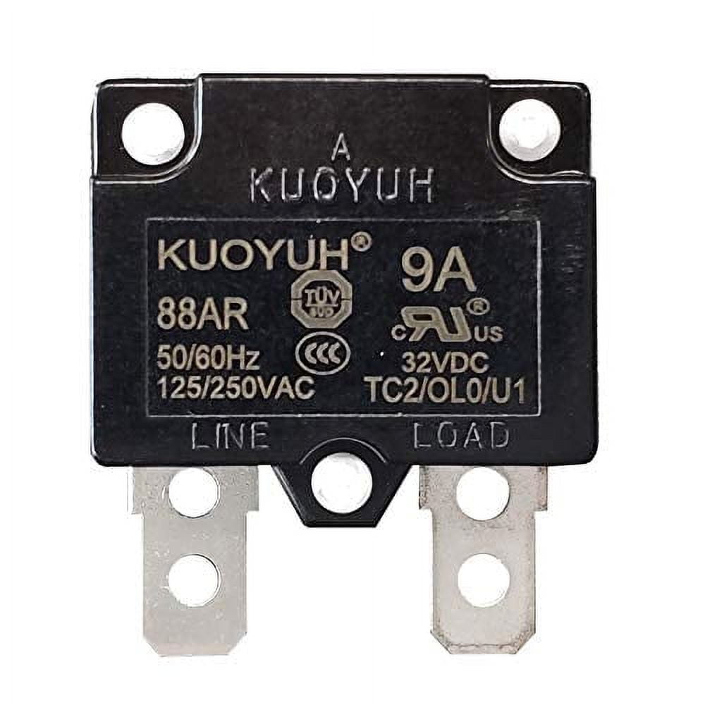KUOYUH USA 9 Amp 125/250VAC 32/50VDC 88AR Series Automatic-Reset ...