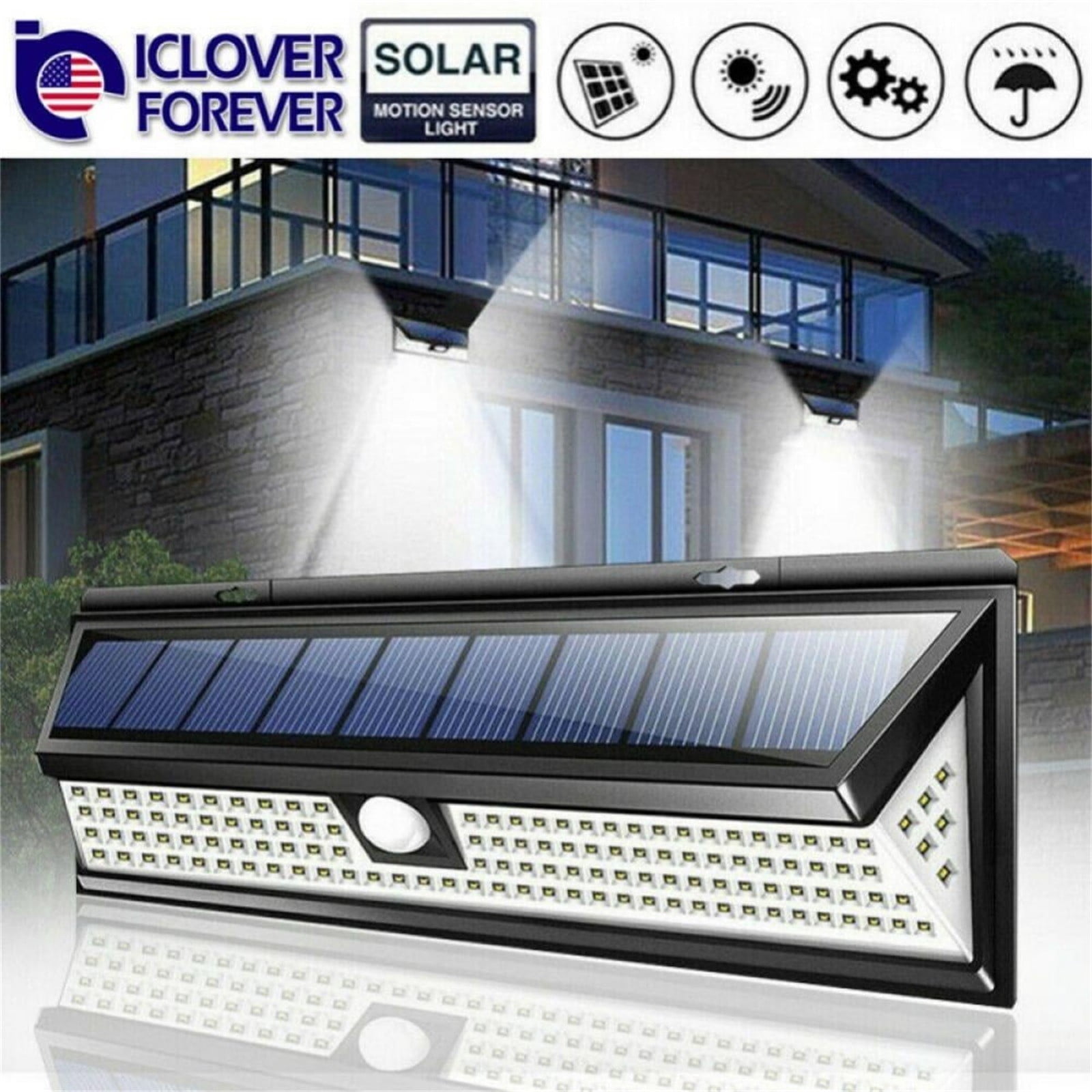 KUOZHUOW 118 LED Lights Outdoor 1000 Wireless Motion Sensor Lights ...