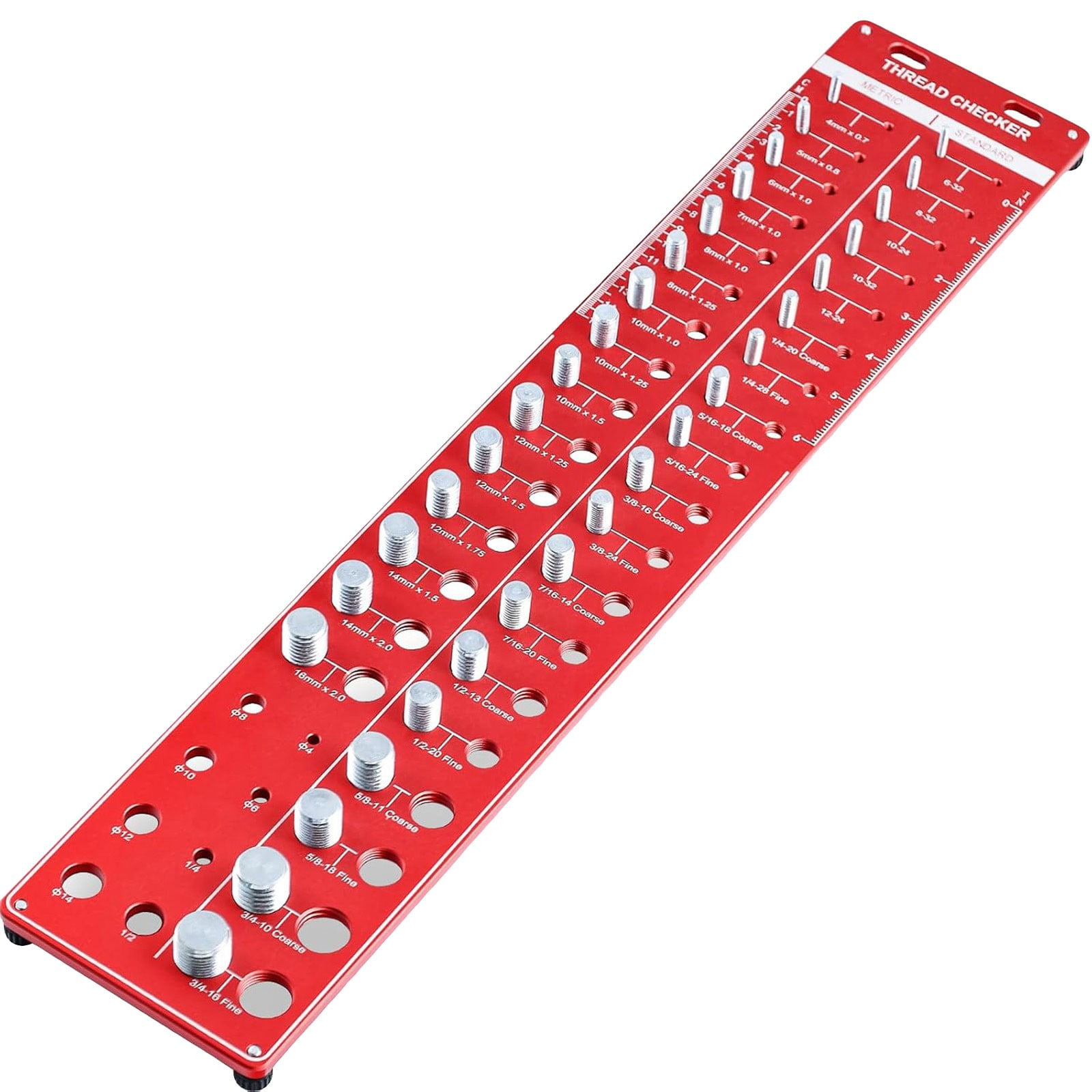 KUOZHUOW 28Nut and Kinok Size and Thread Gauge 19 Standard & 15 Metric ...
