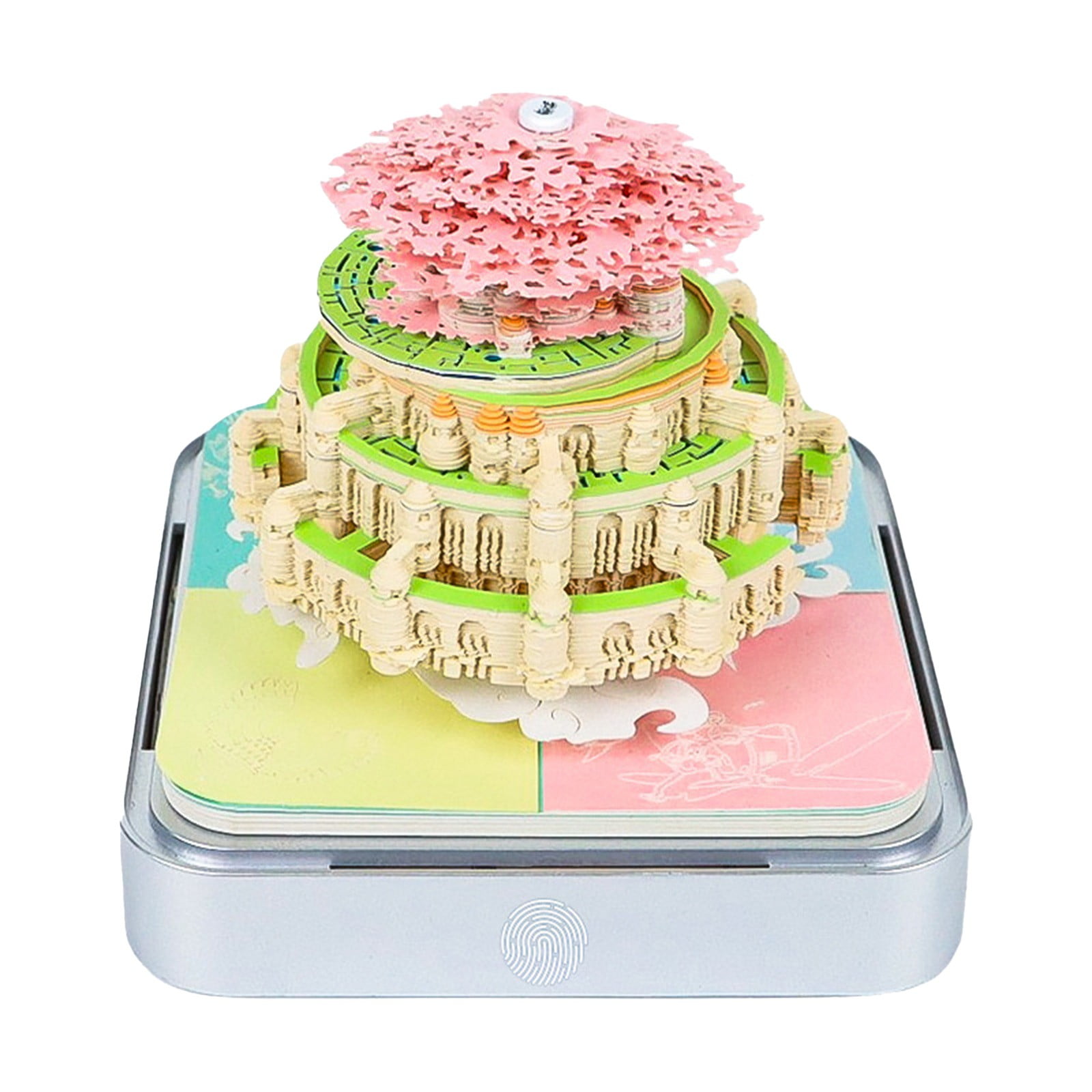 KUOZHUOW 3D Memo Pad Time Piece Calendar 2025 3D Art Calendar 2025 Desk Calendar With LED Light ...