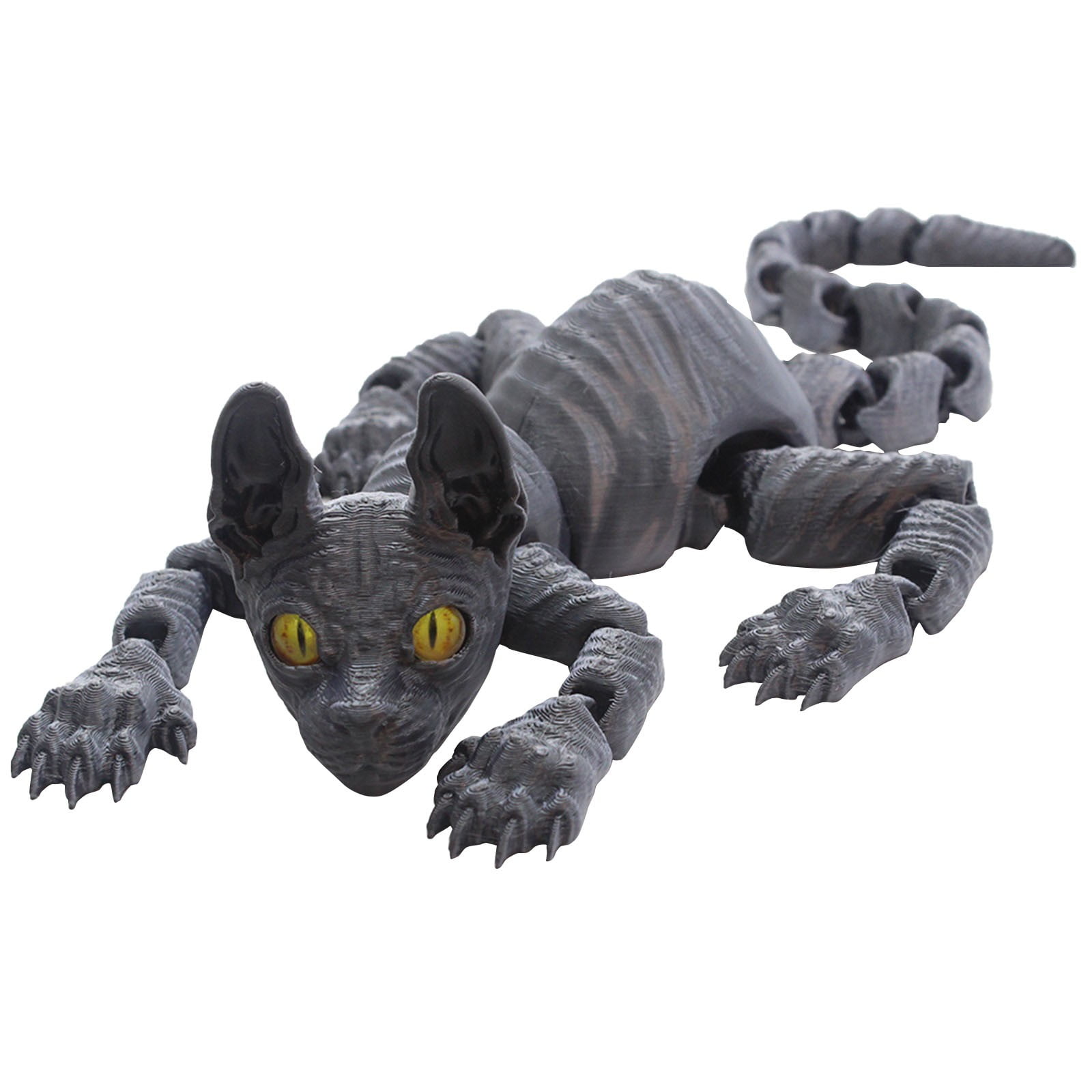 KUOZHUOW 3D Printed Sphynx Cat Realistic Hairless Cat Figurine Cute 3D ...