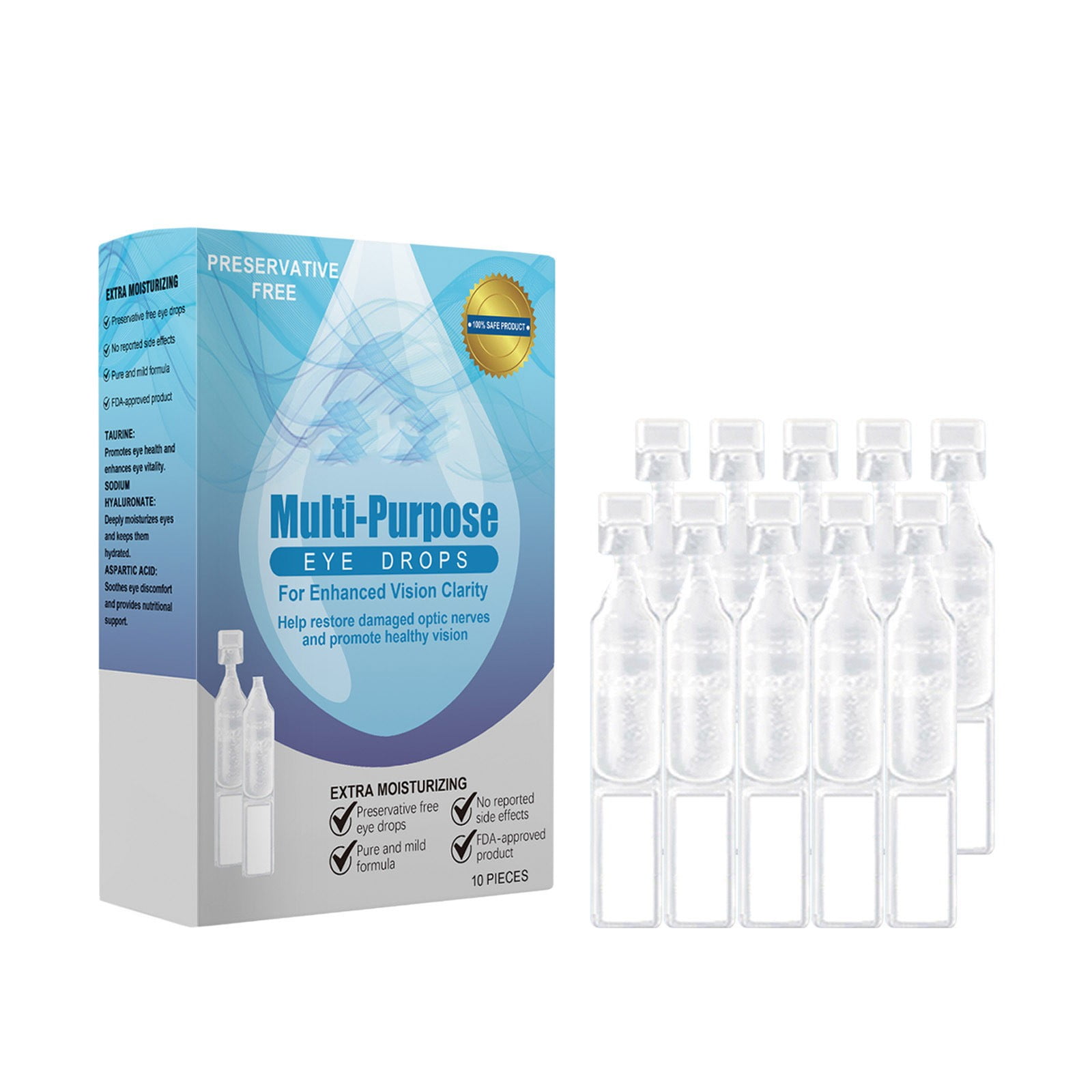 KUOZHUOW Advanced Eye Drops Solution for Dry Eyes Redness & Discomfort ...