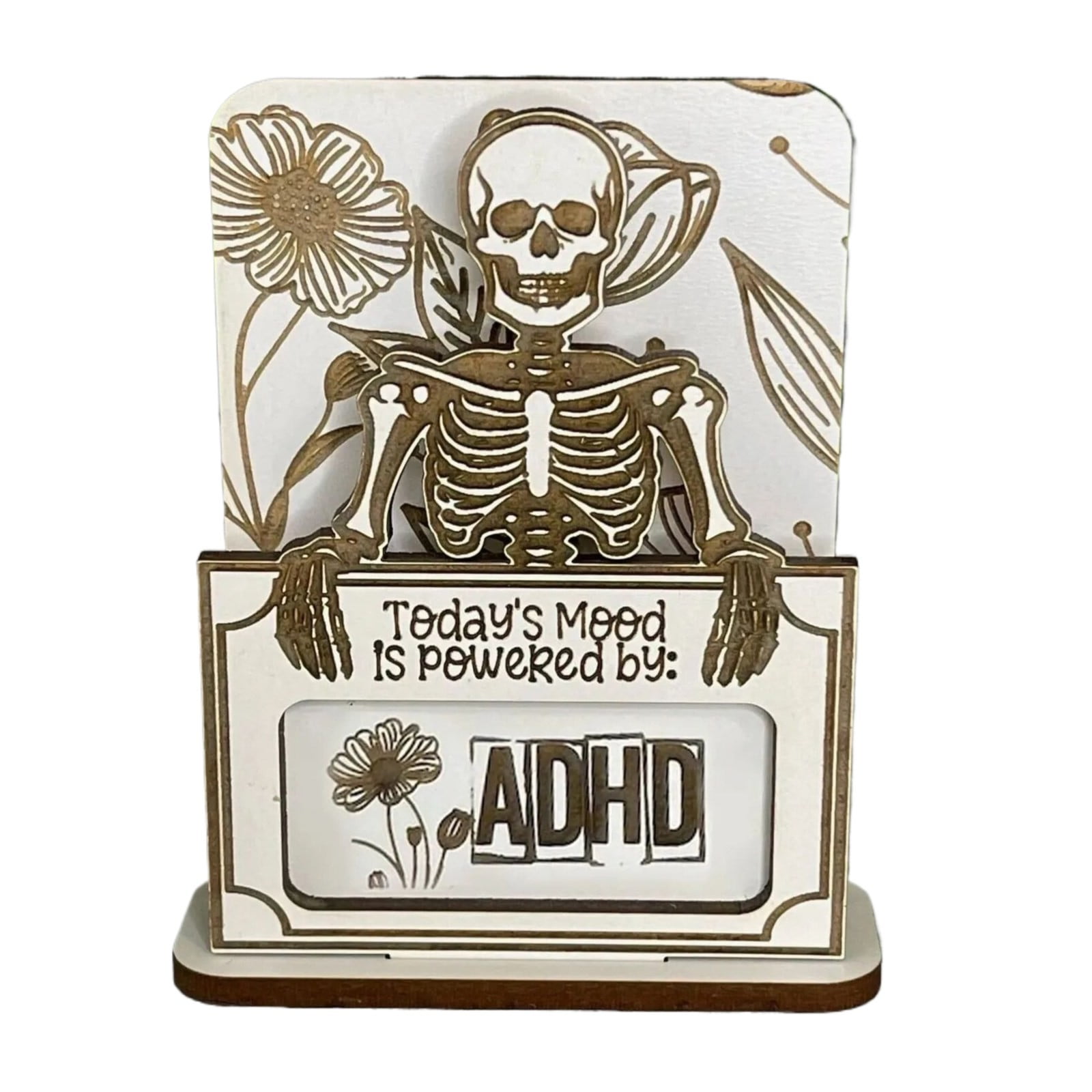 KUOZHUOW Funny Desk Rack Logo Hilarious Desk Shelf Sign Desktop Dress ...