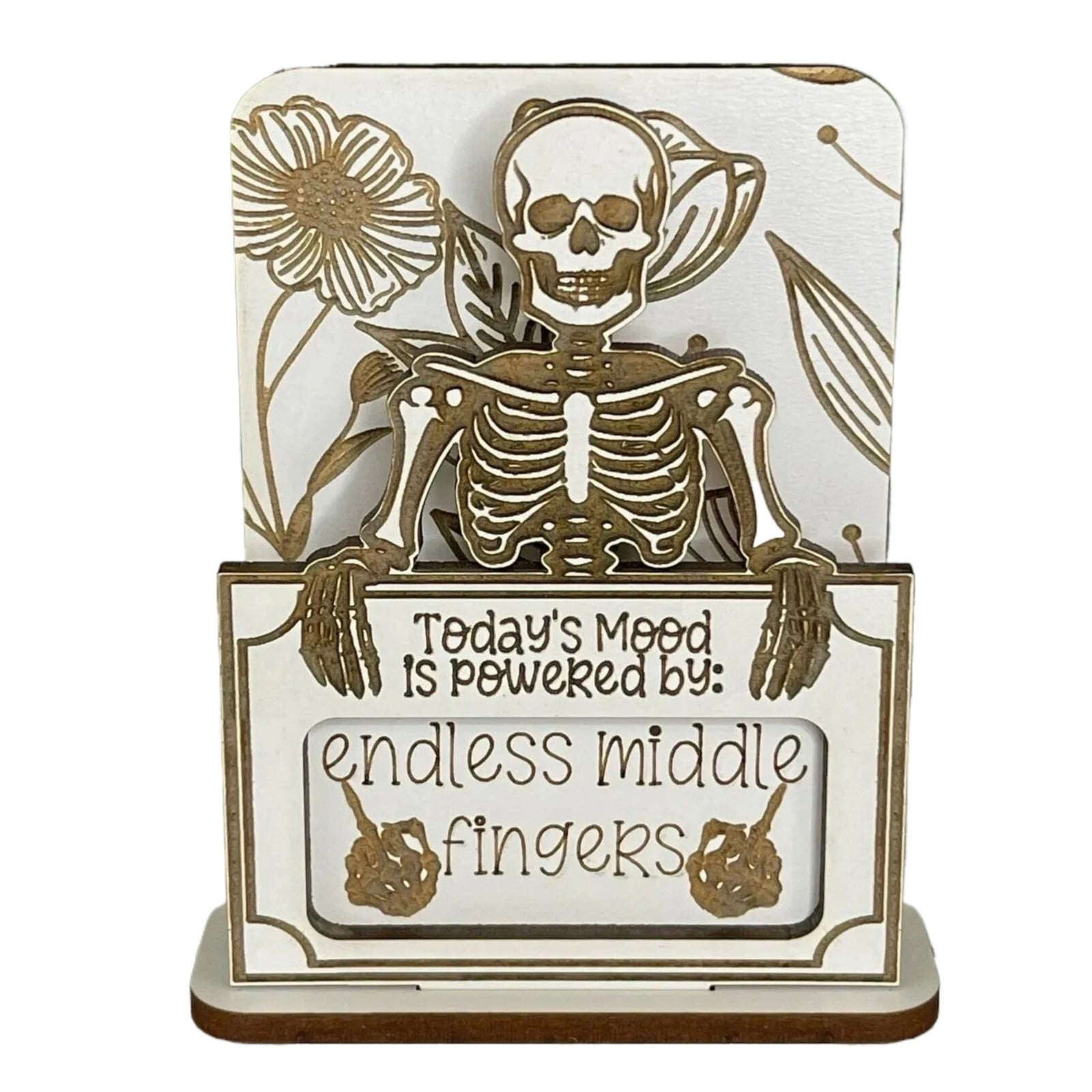 KUOZHUOW Funny Desk Rack Logo Hilarious Desk Shelf Sign Desktop Dress ...